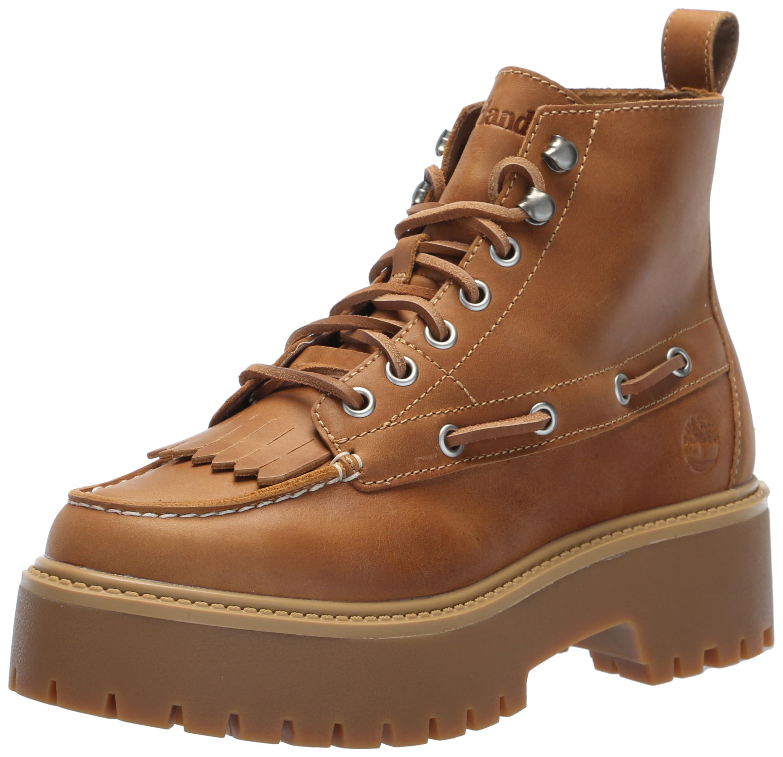 Timberland Stone Street Mid Lace-Up (Wheat Full Grain) Boots in Brown ...