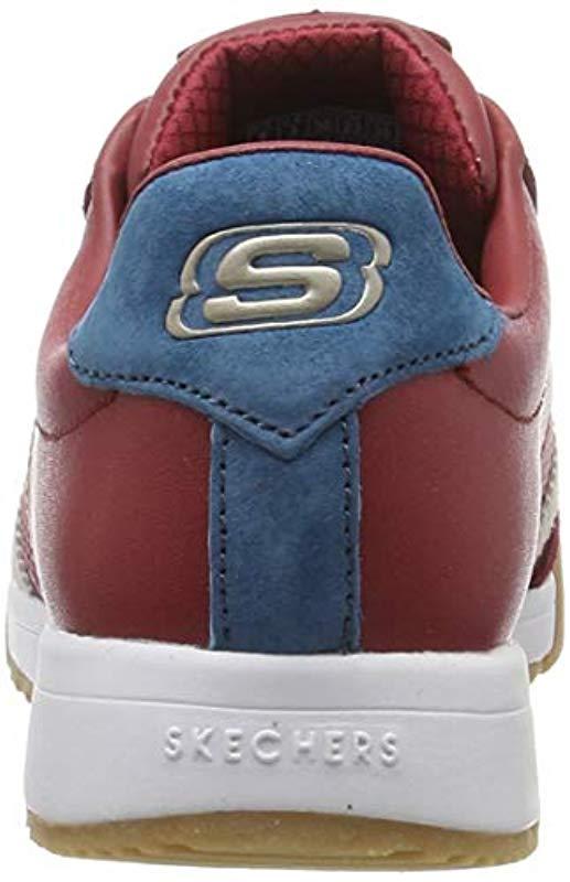 Skechers Leather Zinger-retro Rockers Sneaker in Red - Lyst