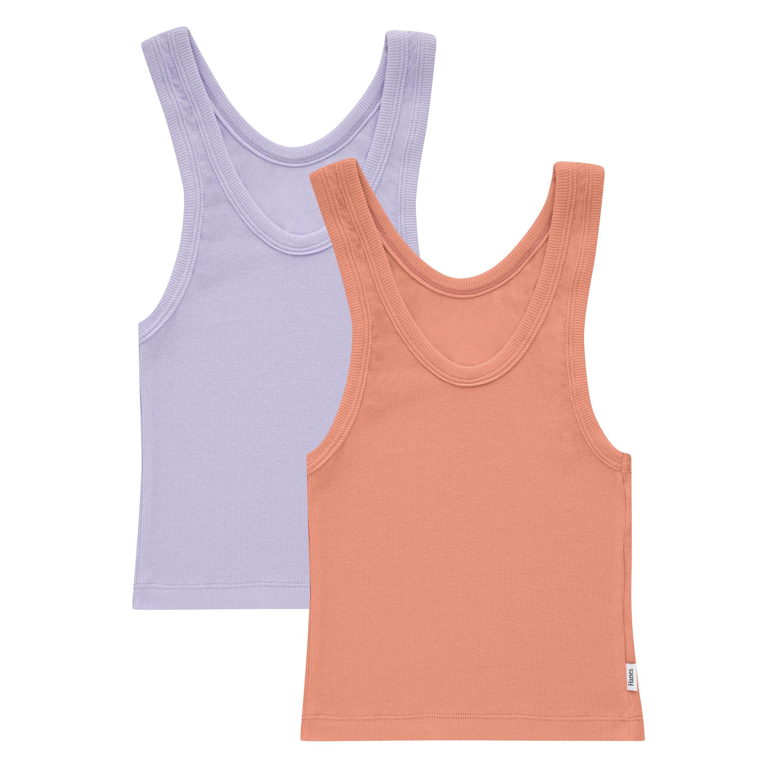 Hanes Originals Rib Tank 2-pack in Pink | Lyst