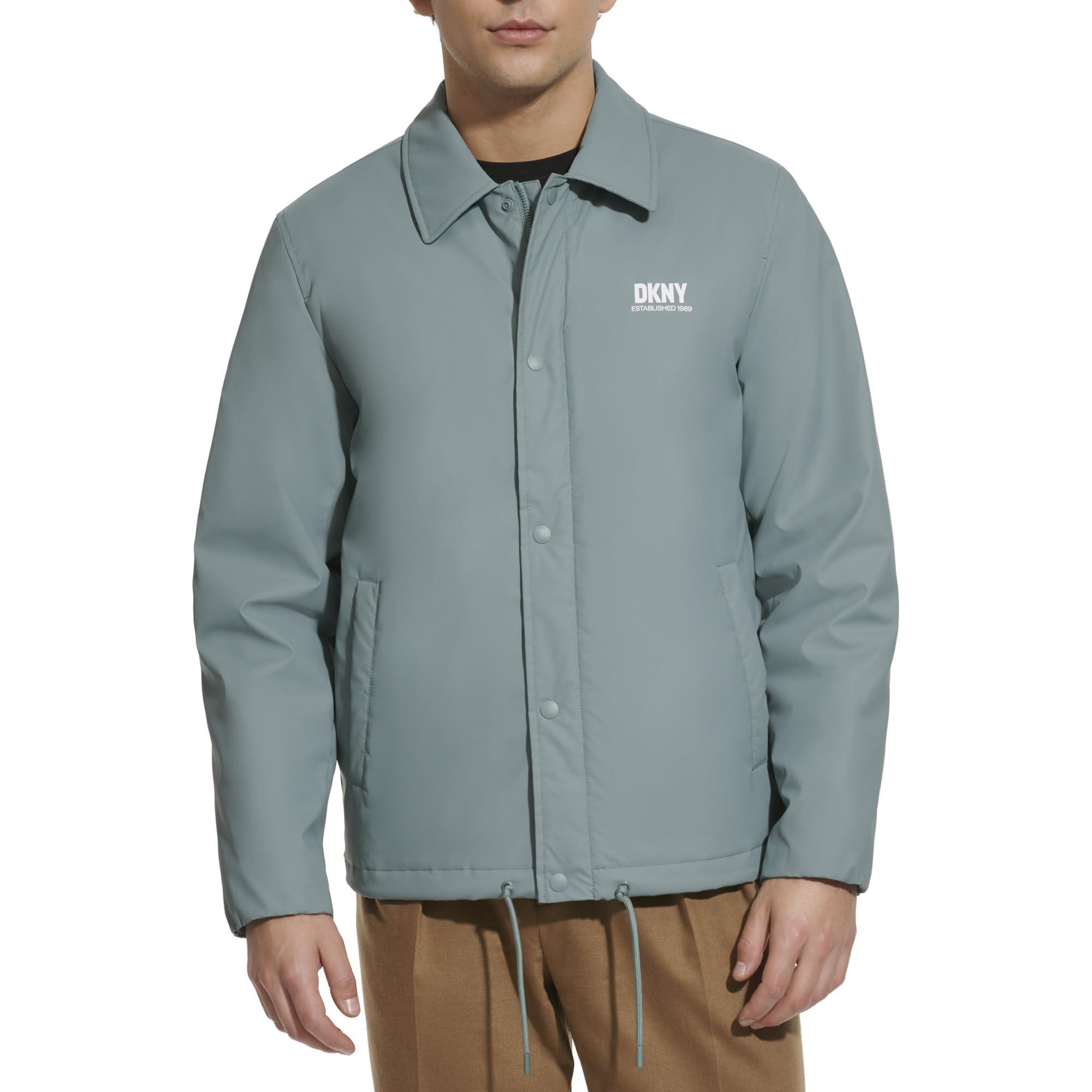 DKNY Lightweight Coaches Jacket in Blue for Men | Lyst