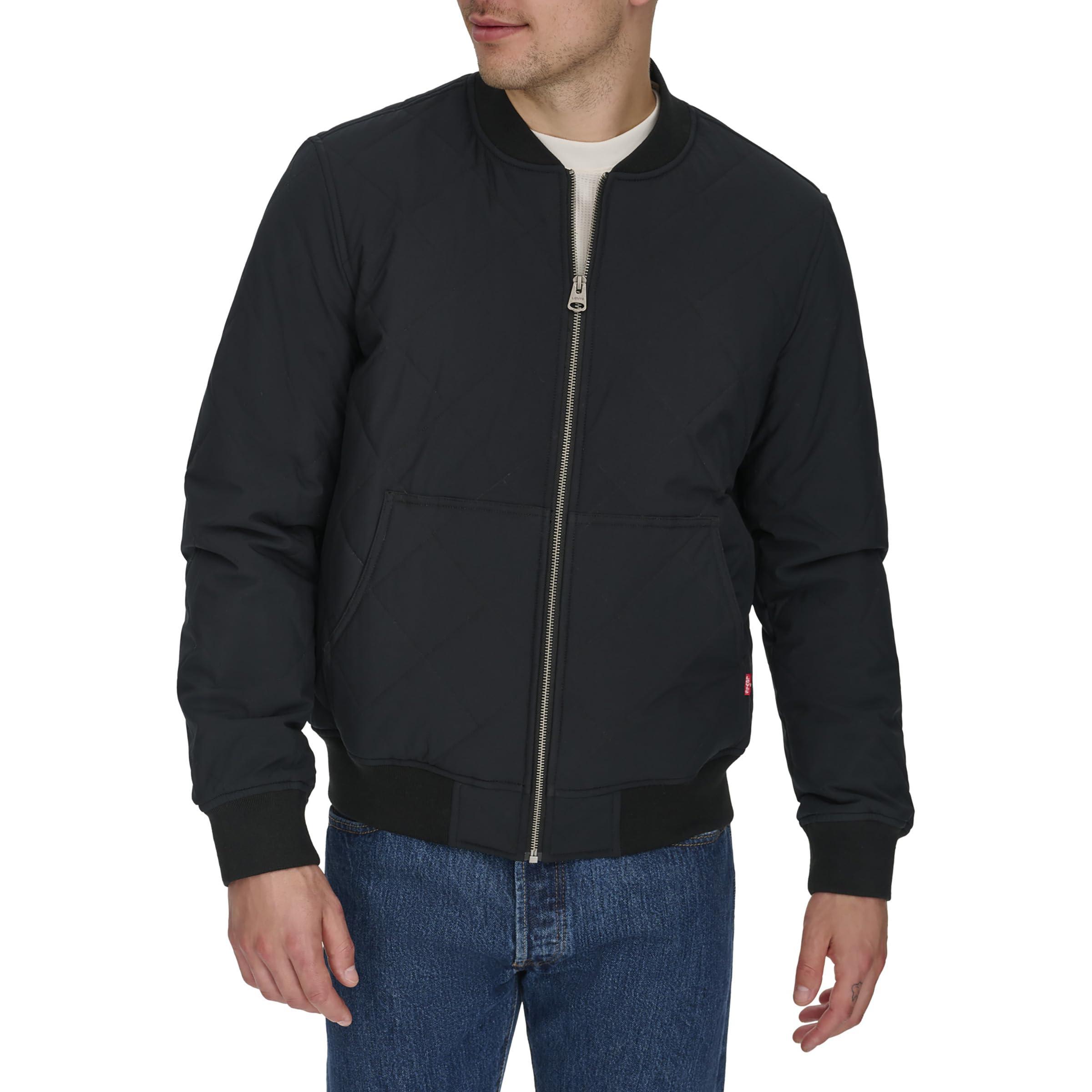 Levi's Diamond Quilted Bomber Jacket in Black for Men | Lyst