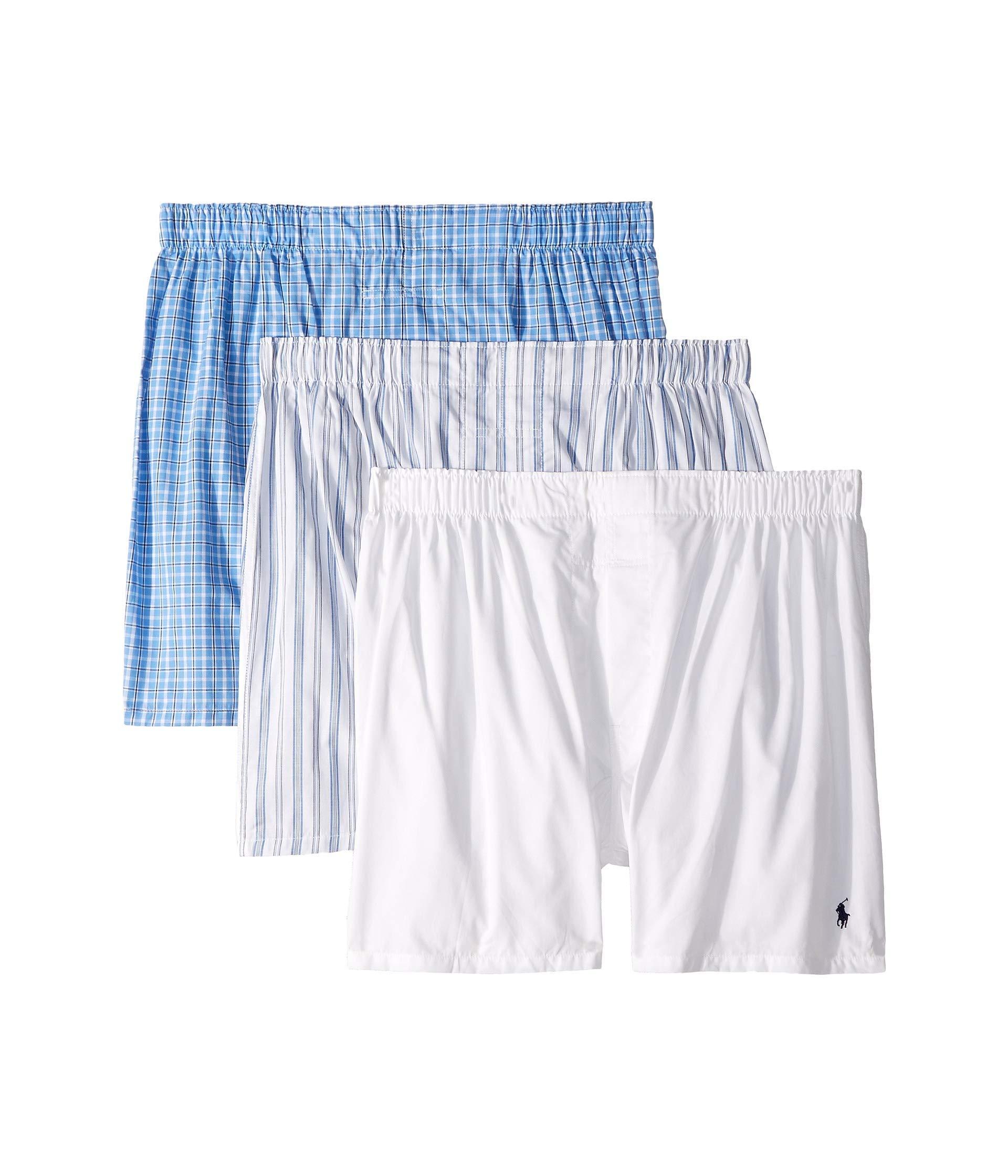 Polo Ralph Lauren Classic Fit 3 Packaged Woven Boxers White/jarvis ...