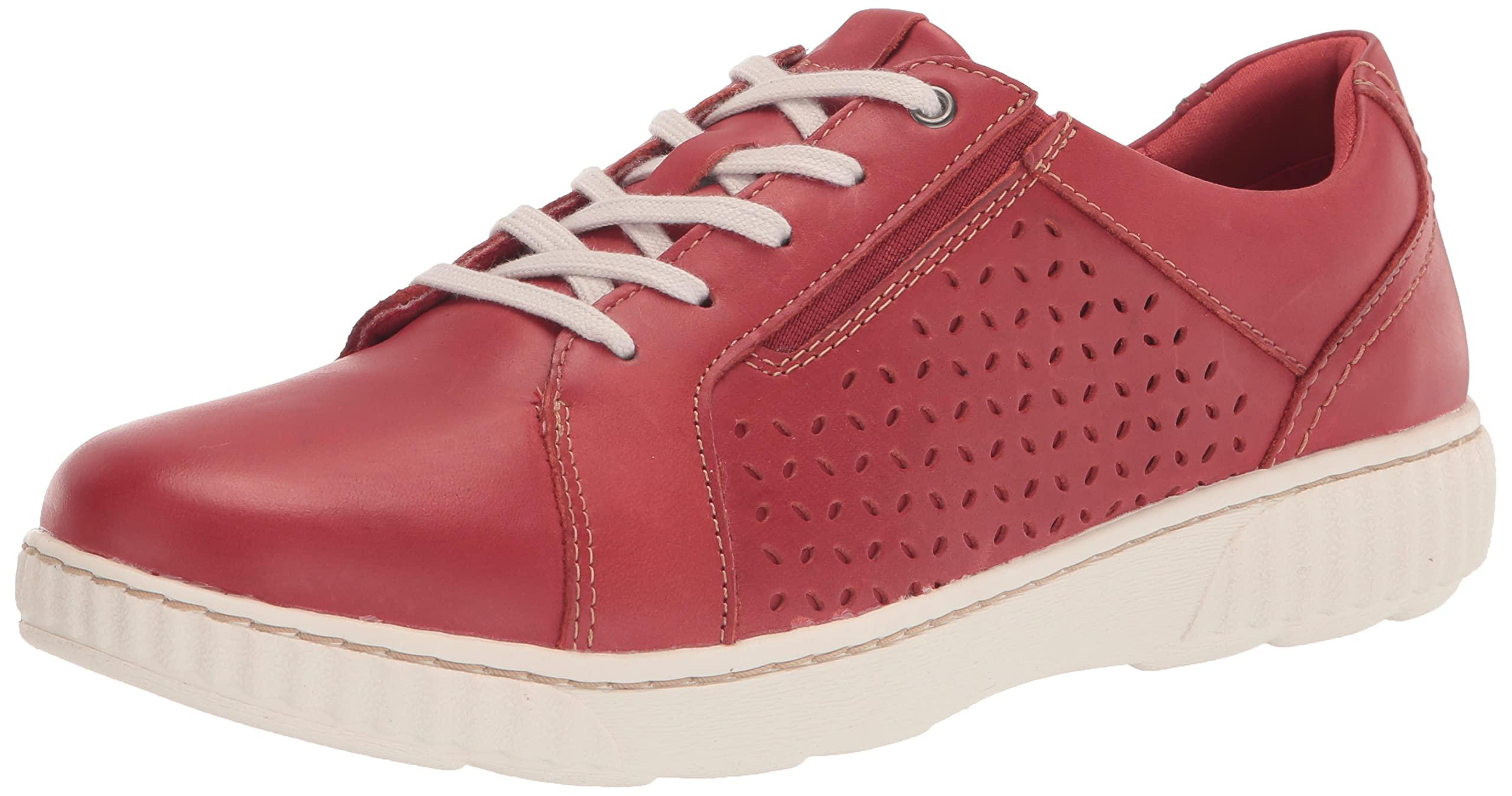 Clarks Caroline Ella Sneaker in Red | Lyst