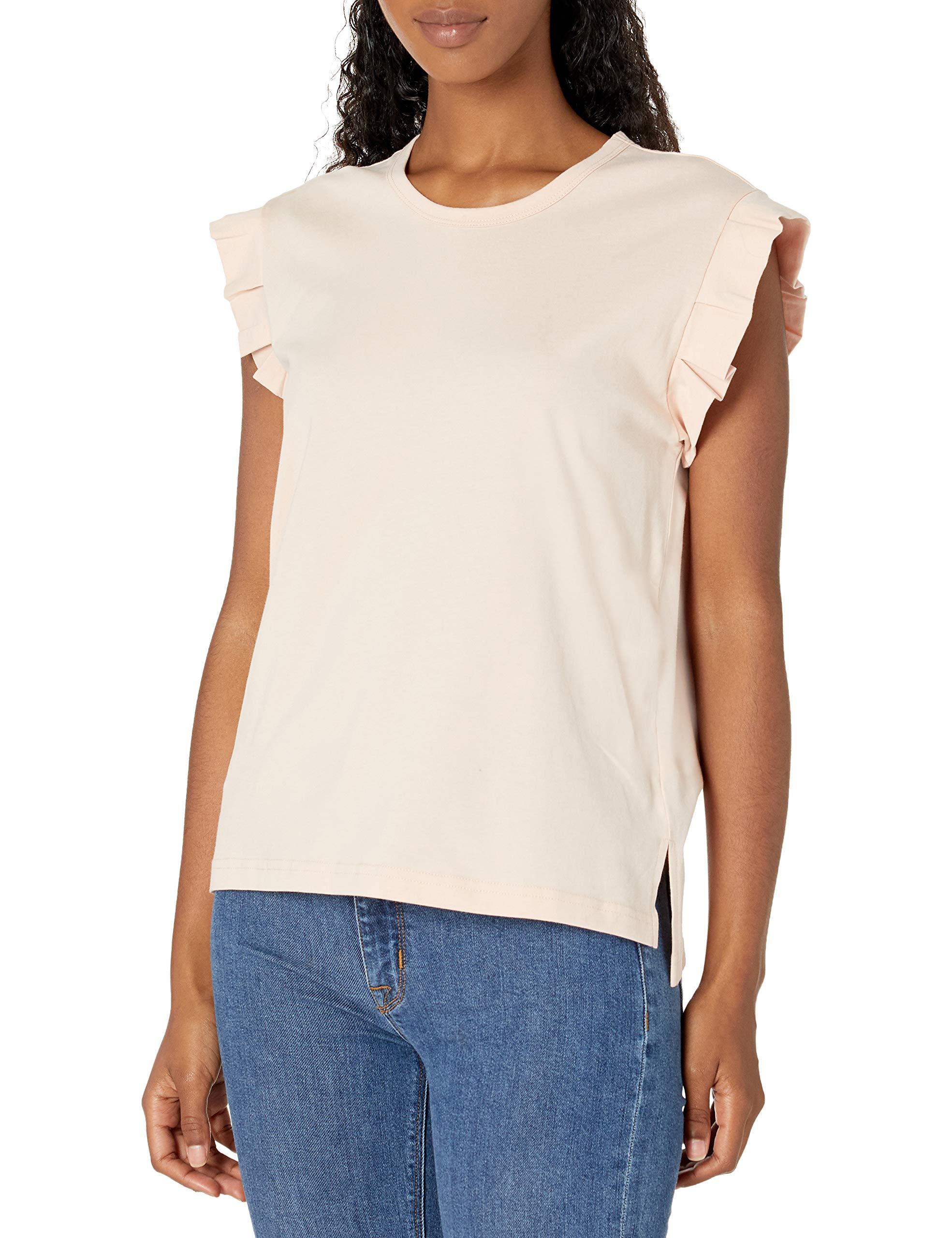 Ella Moss Denim Tandie Ruffle Sleeve Knit Top - Lyst