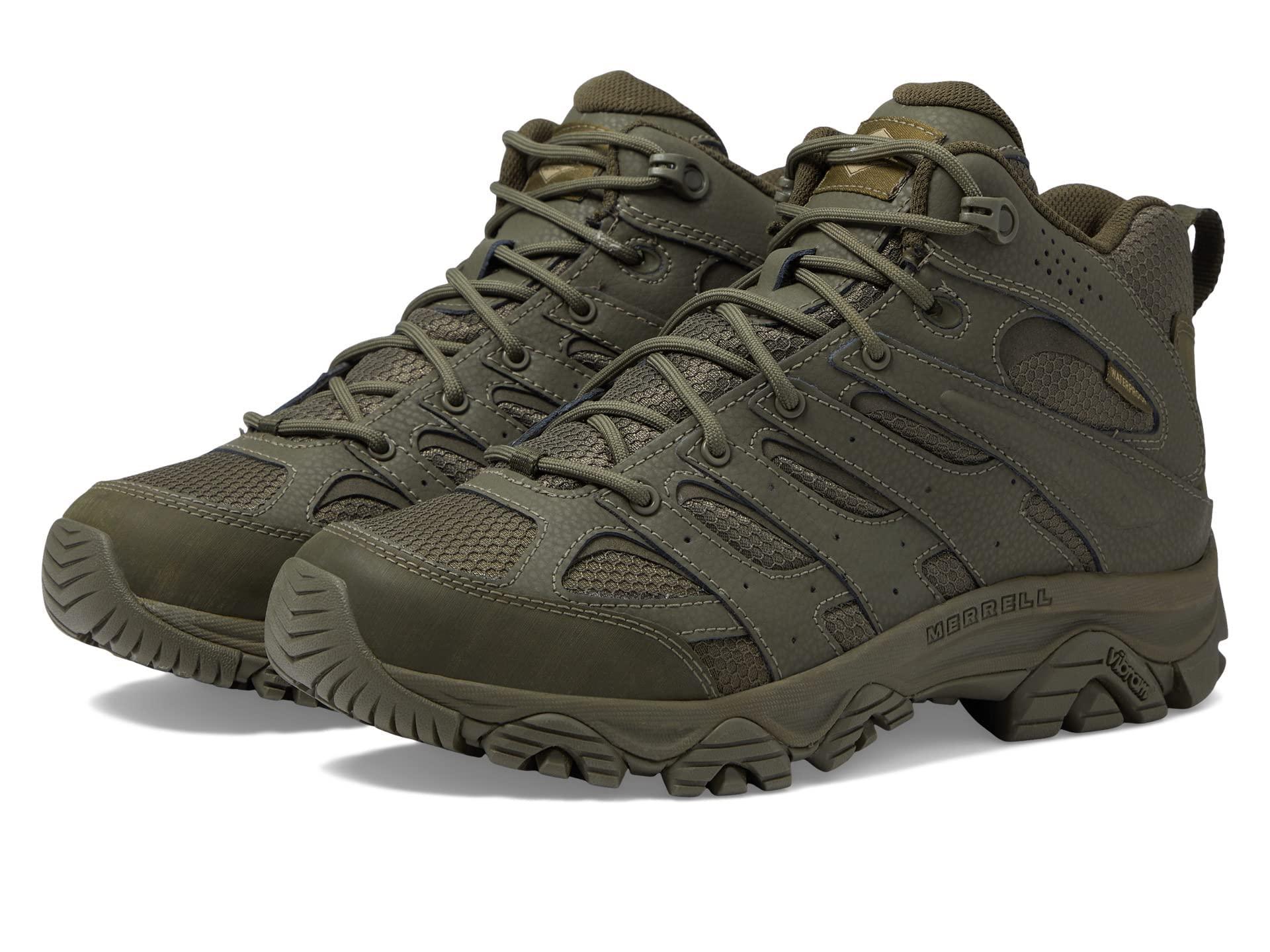 Merrell Moab 3 Tactical Mid Waterproof Military Boot in Green for Men ...