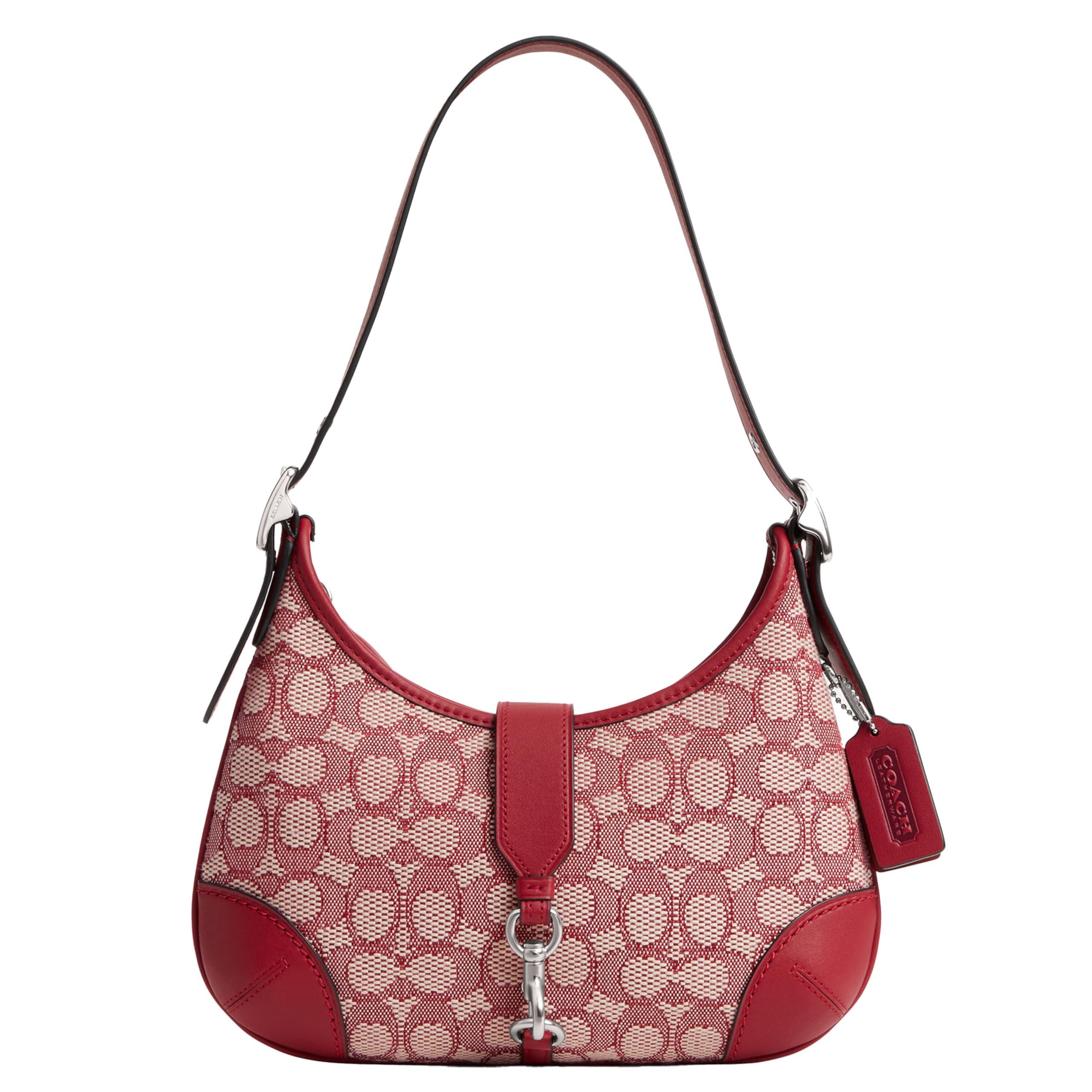 COACH Hamptons Hobo in Red | Lyst