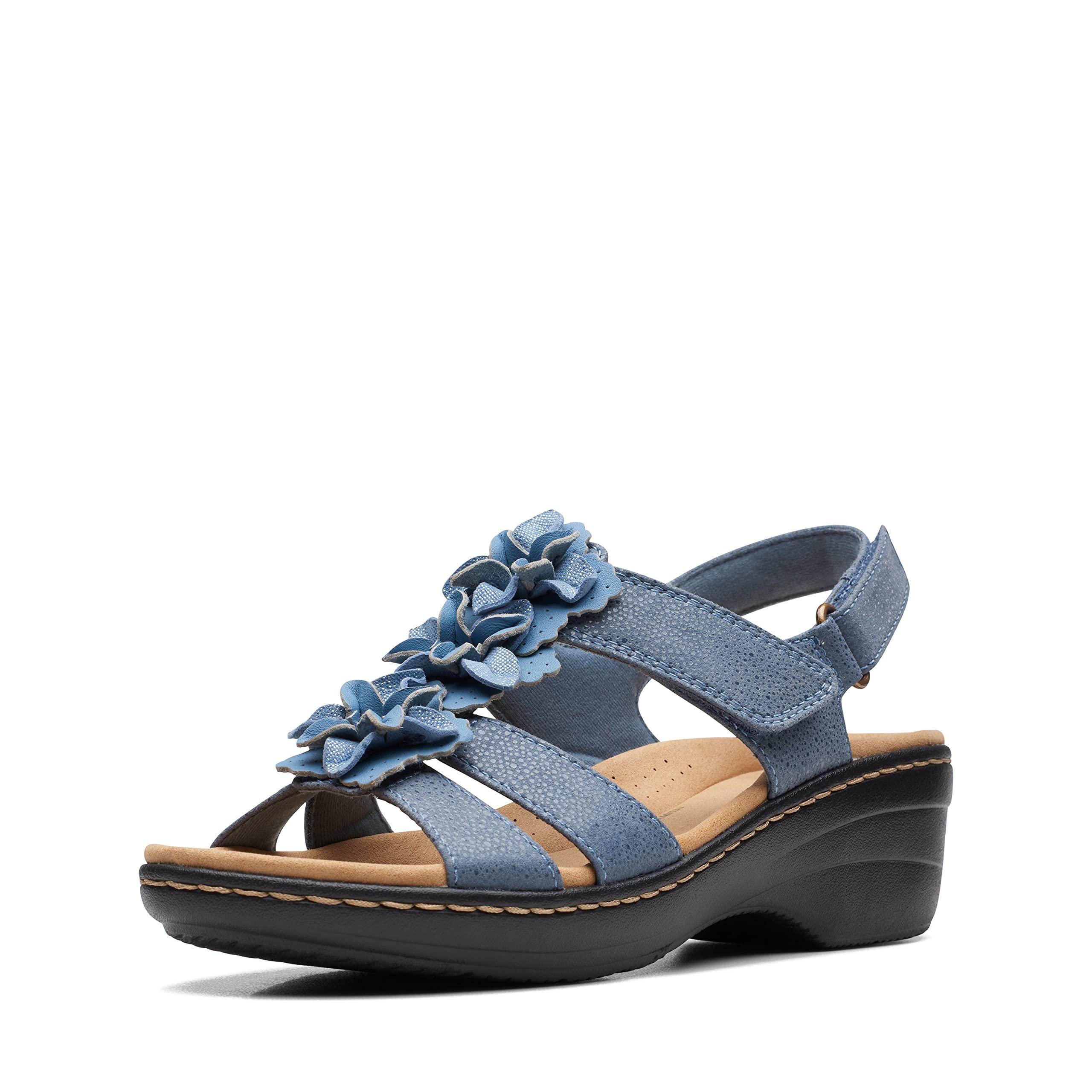 Clarks Merliah Sheryl Heel Sandal In Blue Lyst