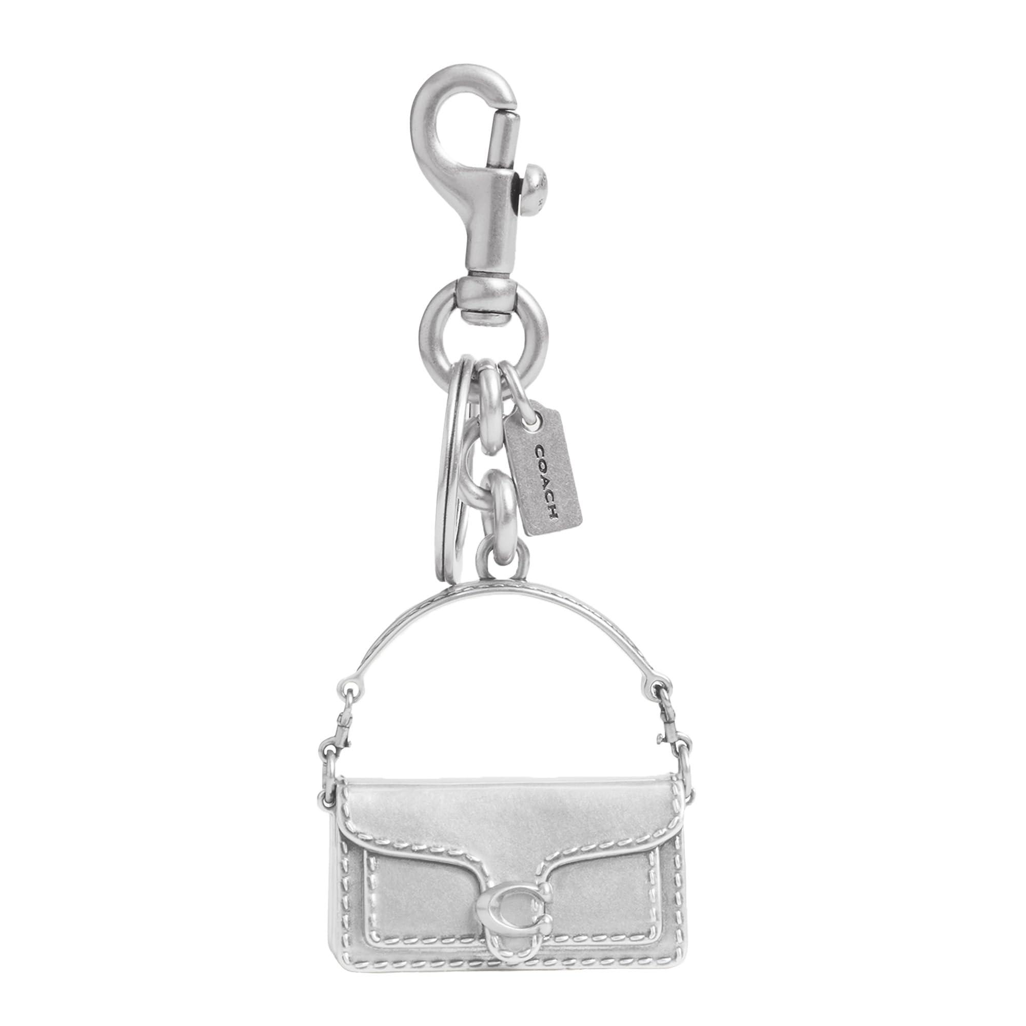 COACH Tabby Bag Charm in White | Lyst
