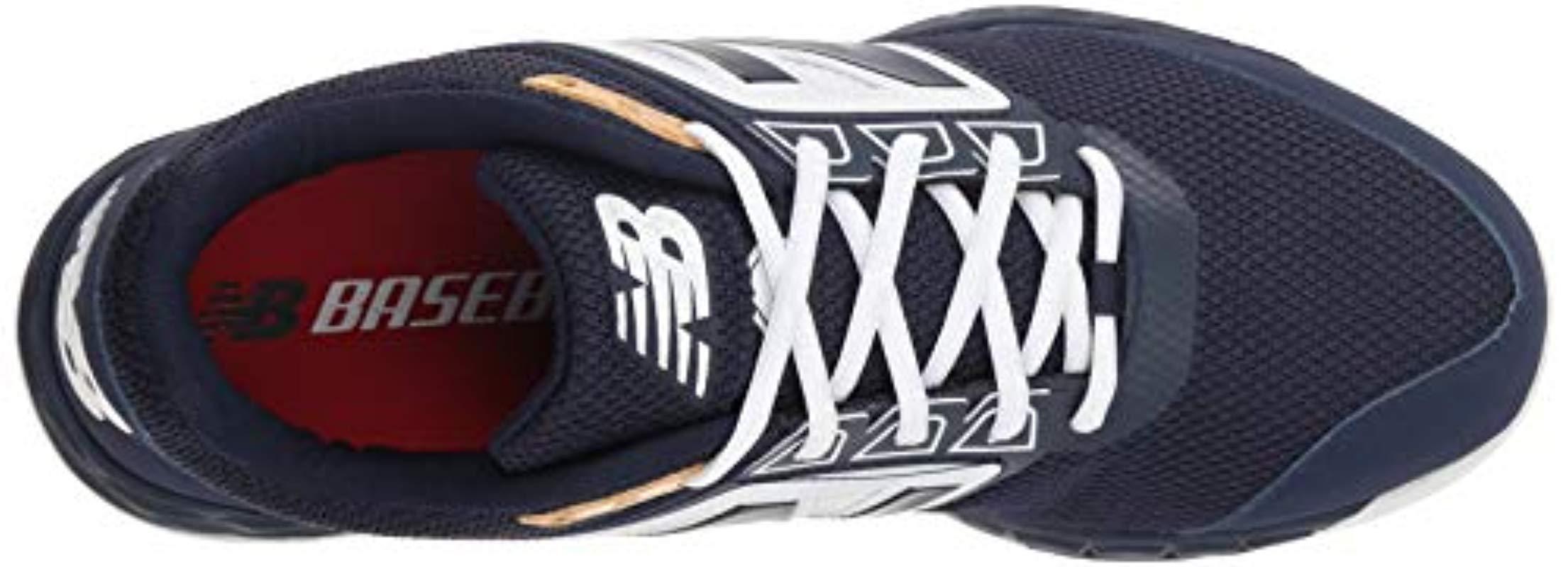 New Balance Rubber 3000v4 Turf Baseball Shoe in Navy/White (Blue) for ...