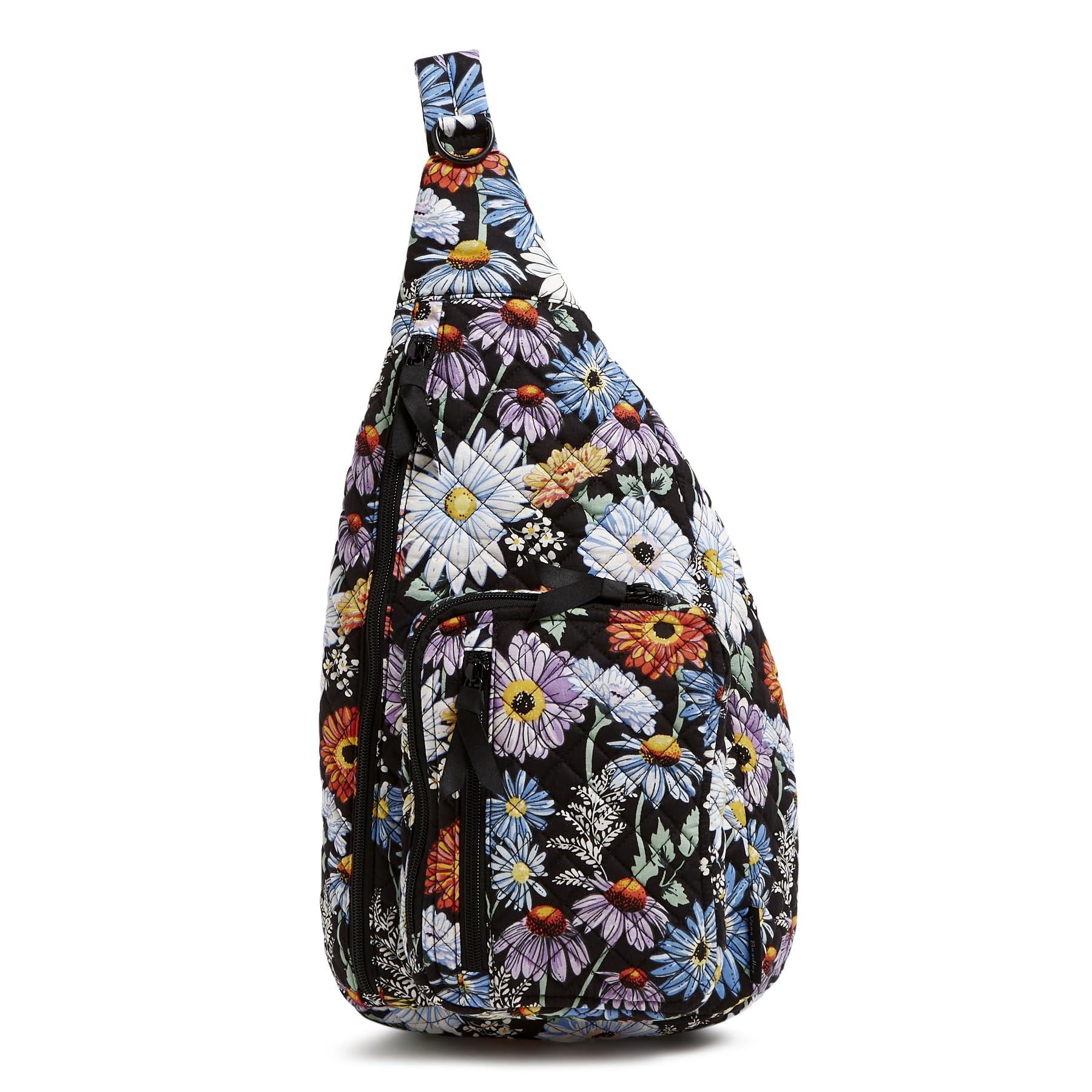 Vera Bradley Cotton Sling Backpack in Black | Lyst