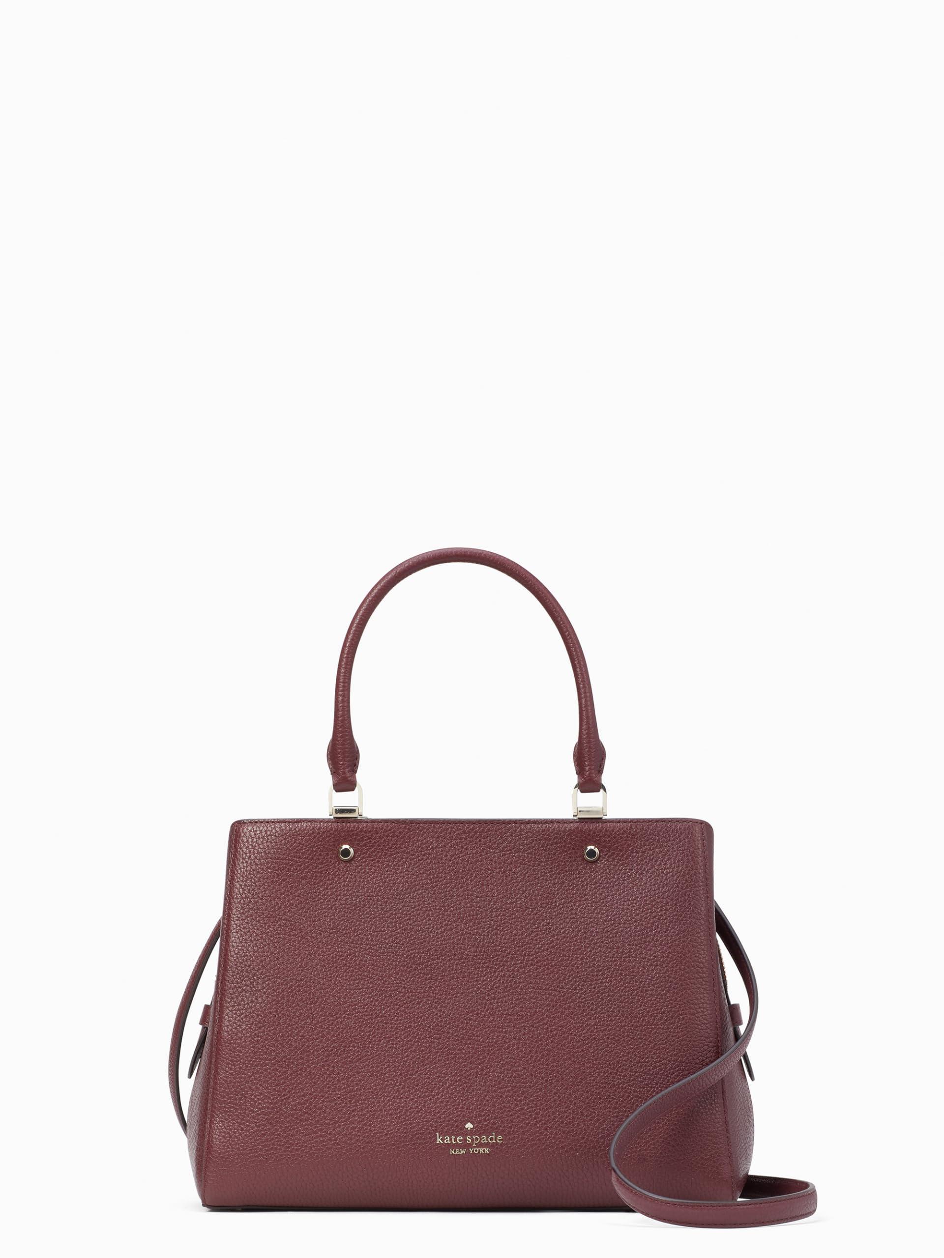 Kate Spade Leila Pebbled Leather Medium Triple Compartment Satchel in ...