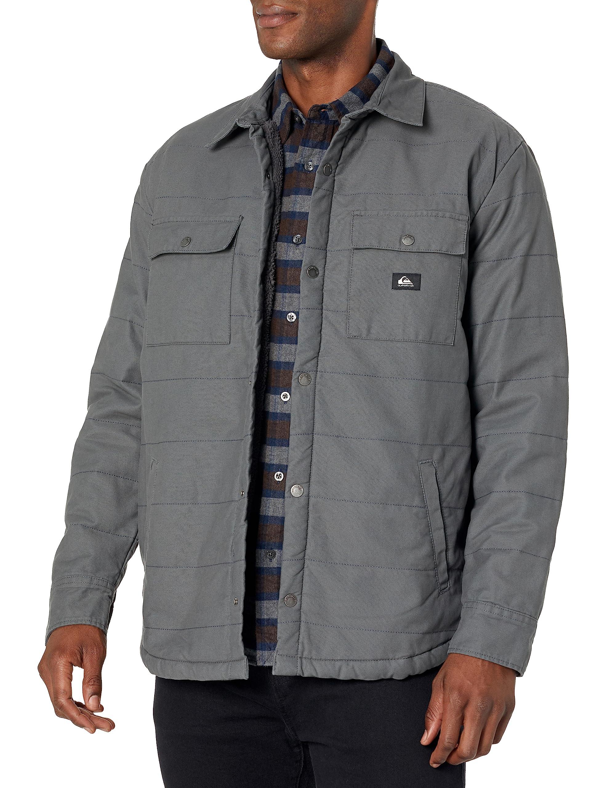 Quiksilver Downrail Button Down Jacket in Gray for Men | Lyst