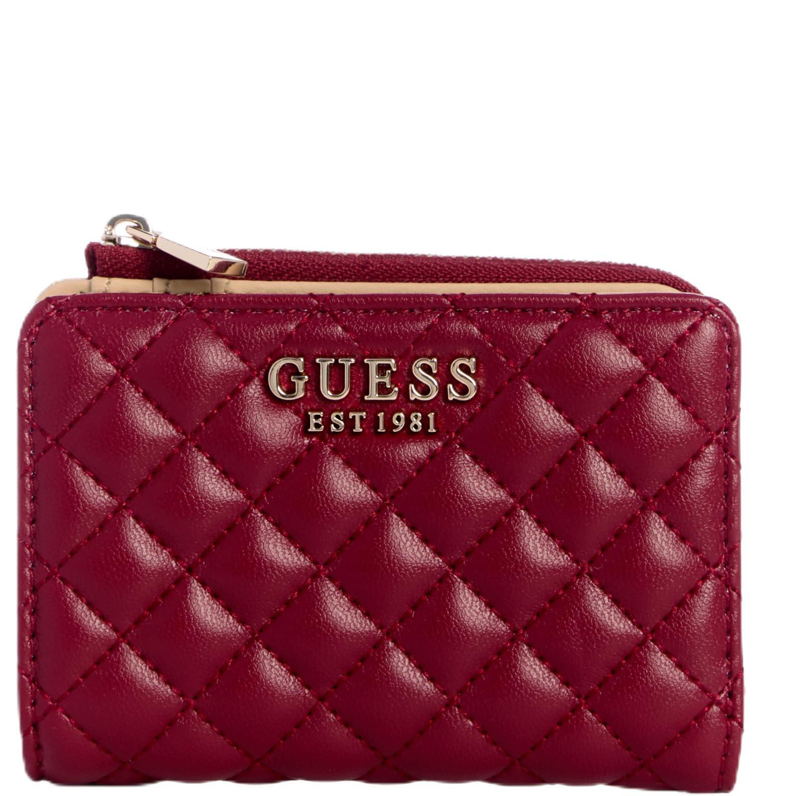 Guess Eco Rianne Zip Around Card Case in Red | Lyst