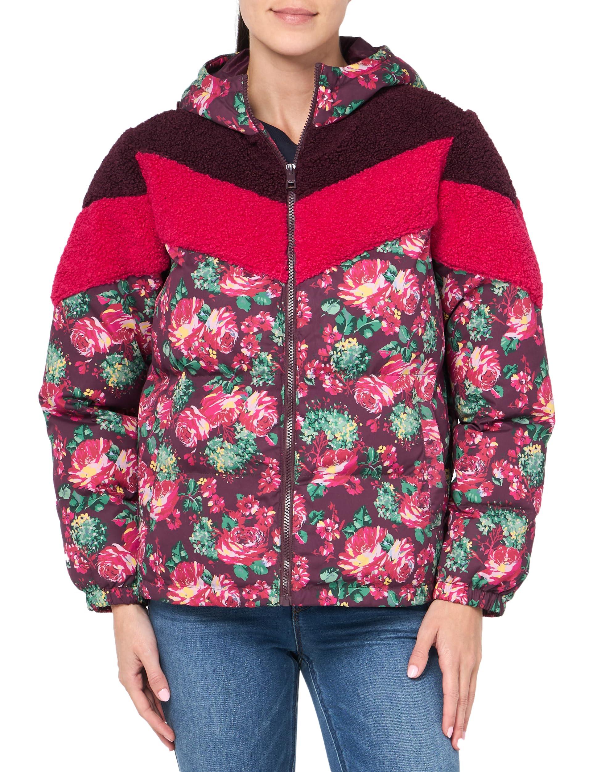 Levi's Molly Sherpa Lined Puffer Jacket Coat in Red | Lyst