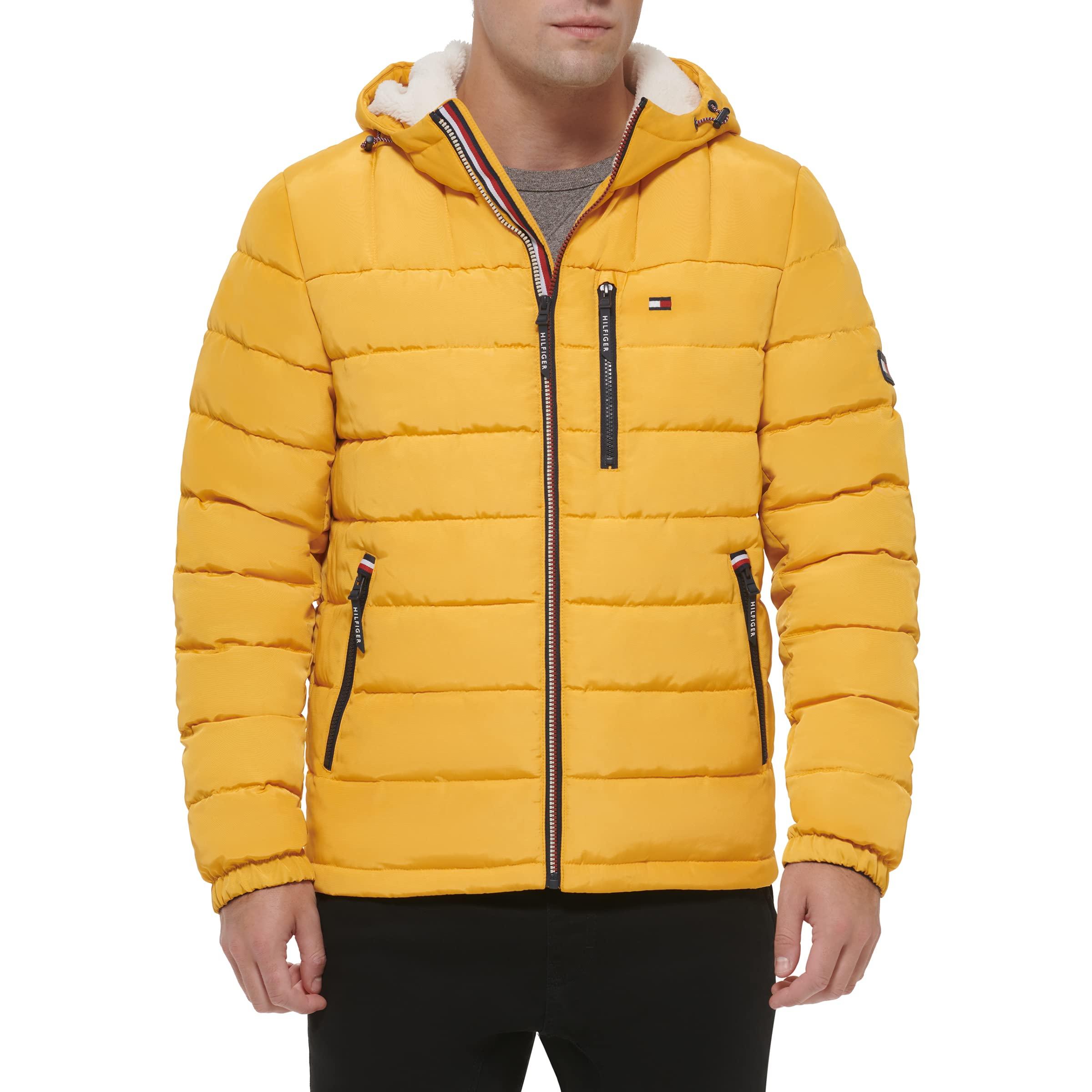 Tommy Hilfiger Midweight Sherpa Lined Hooded Water Resistant Puffer