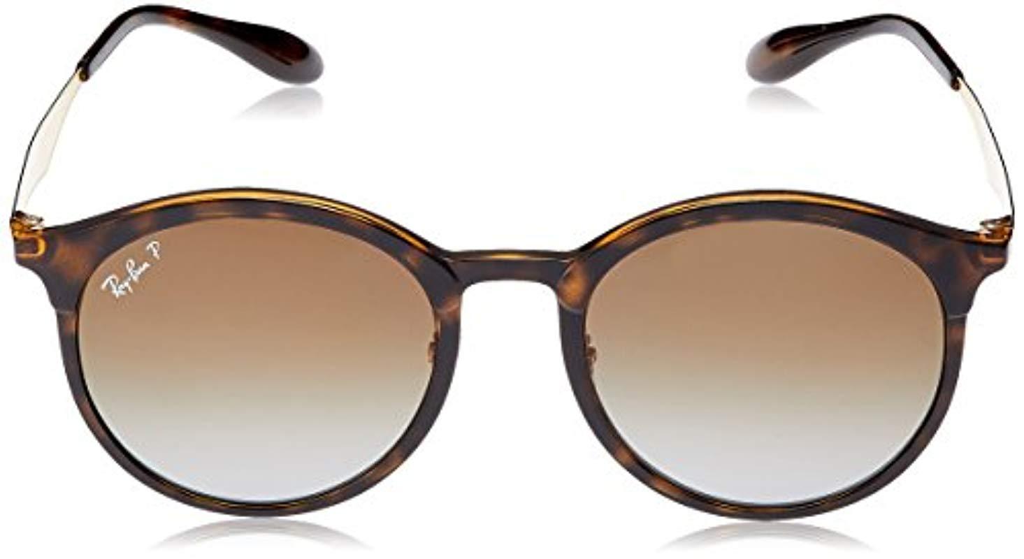 Ray-Ban Emma Polarized Round Sunglasses Light Havana 53.1 Mm in Brown ...