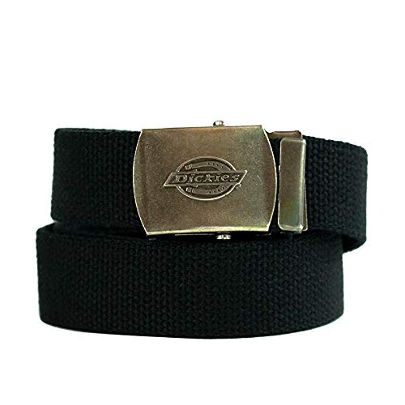 Dickies Dickies 1 316 In Cotton Web Belt With Military Logo Buckle In Black For Men Save 64