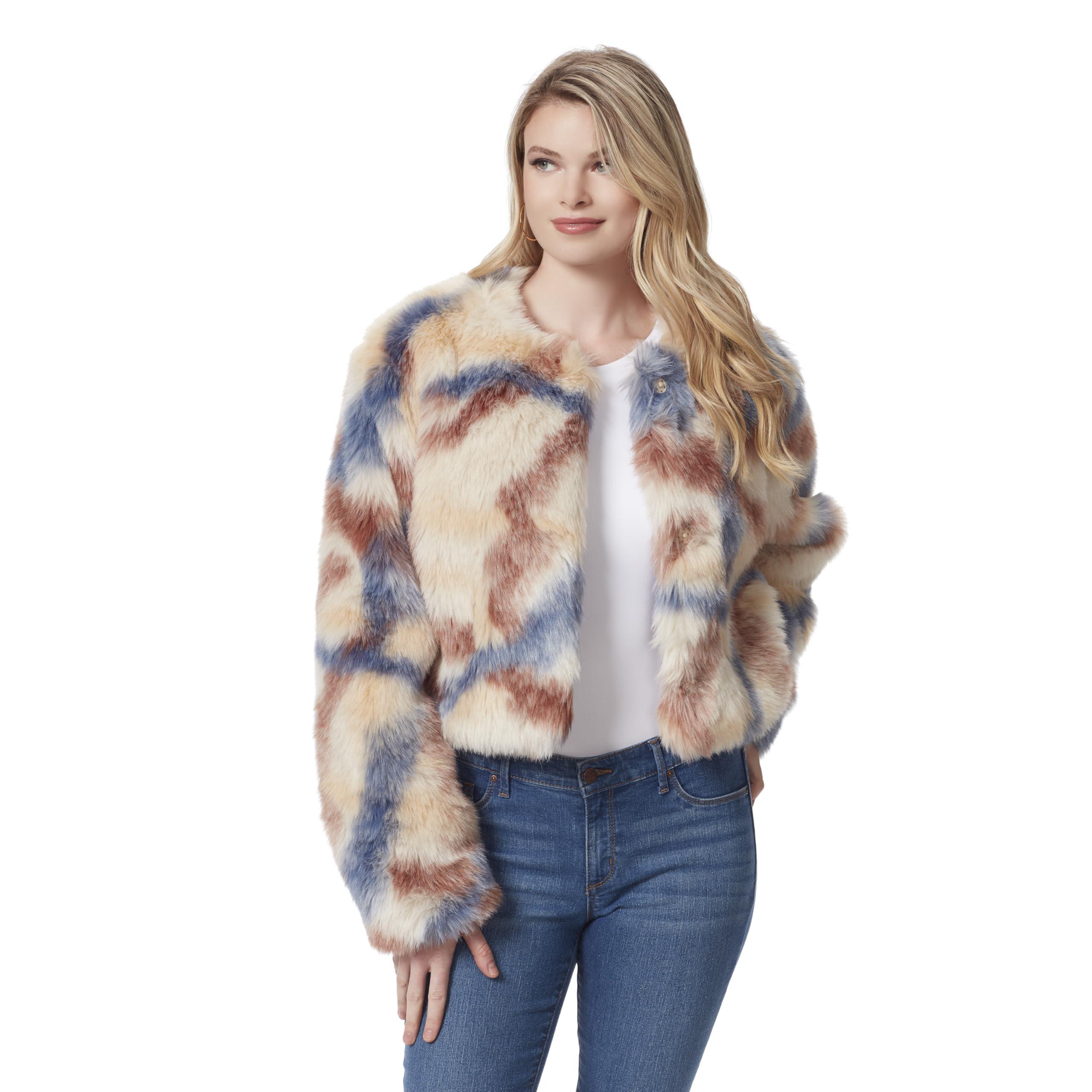 Jessica Simpson Women's Faux Fur Lined Water Resistant Puffer Co 並行輸入品