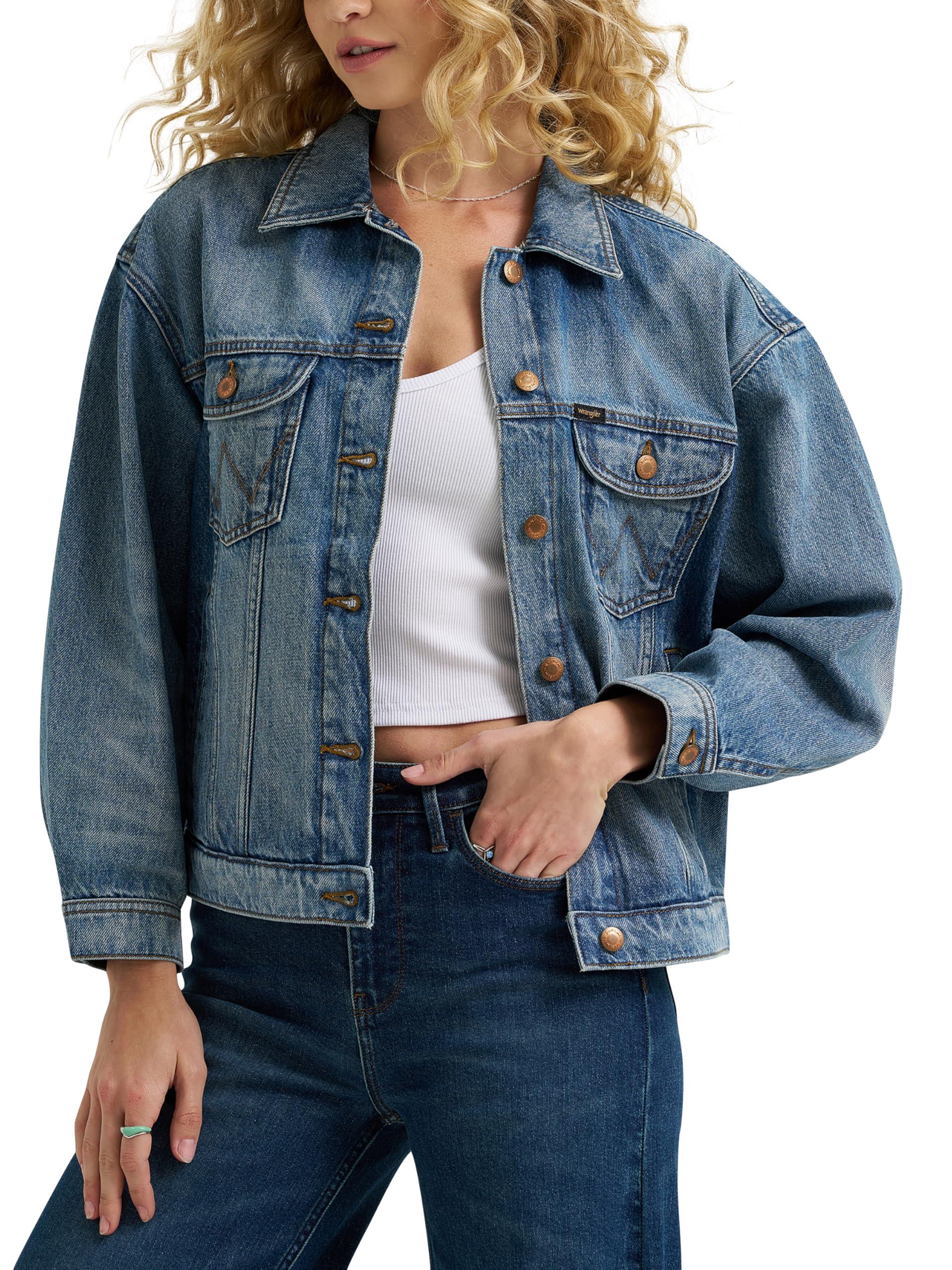 Womens Jean Jacket Wrangler Women's Memory Maker Denim Jacket - Classic ...