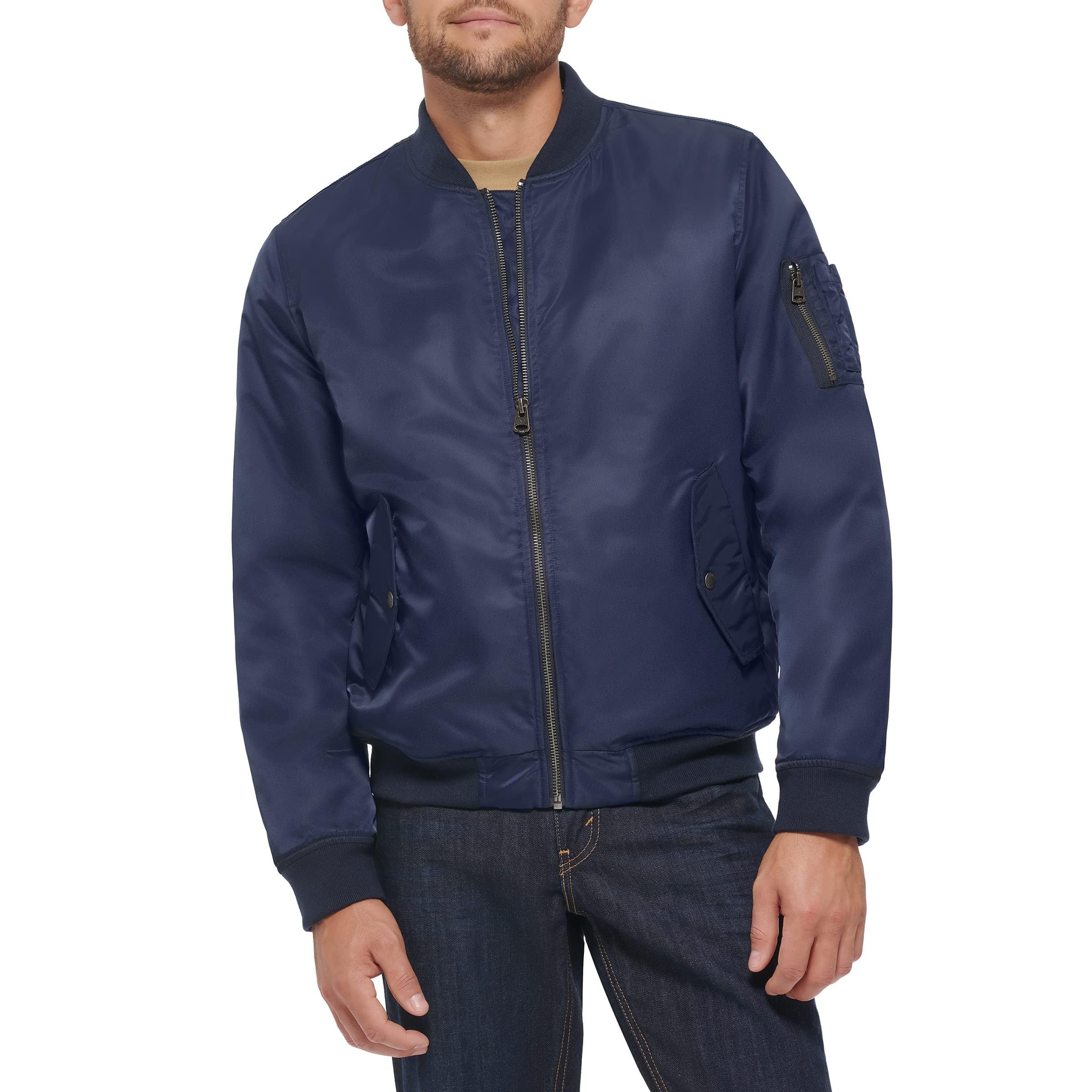 Levi's Ma-1 Flight Bomber Jacket in Blue for Men | Lyst