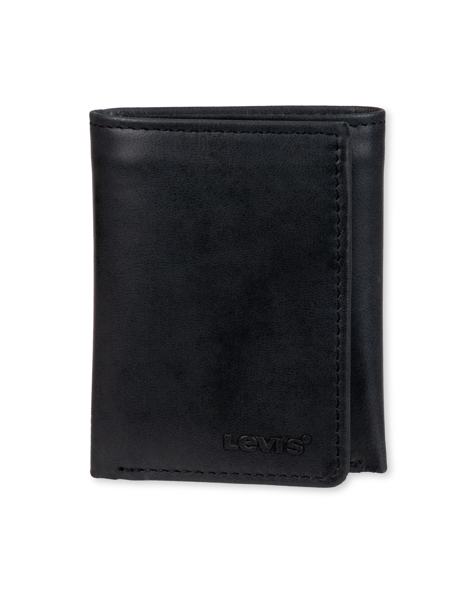 Levi's Rfid Trifold With Interior Zipper in Black for Men | Lyst