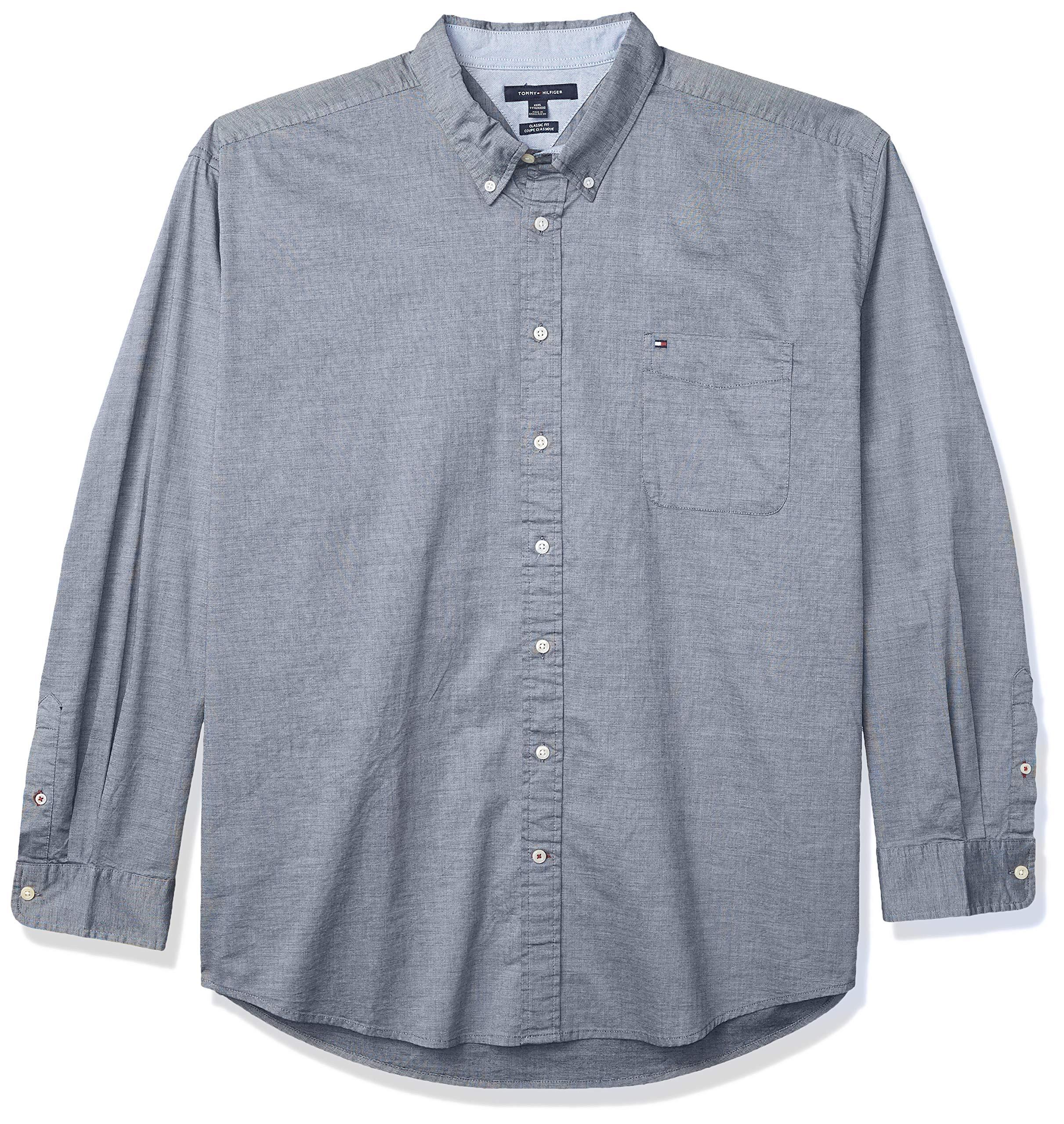 Tommy Hilfiger Long Sleeve Button Down Shirt In Classic Fit In Blue For