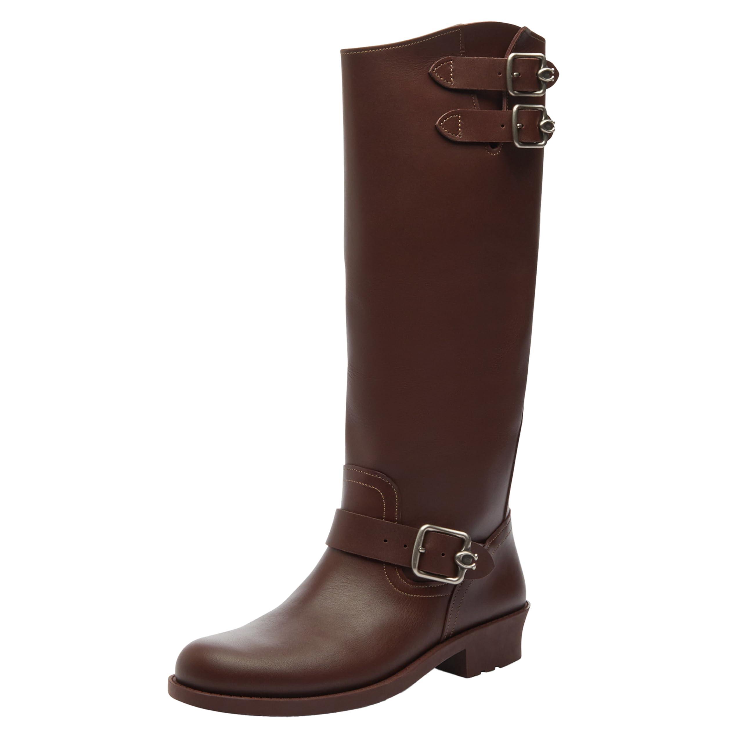 COACH Daria Moto Boot Industrial Shoe in Brown | Lyst