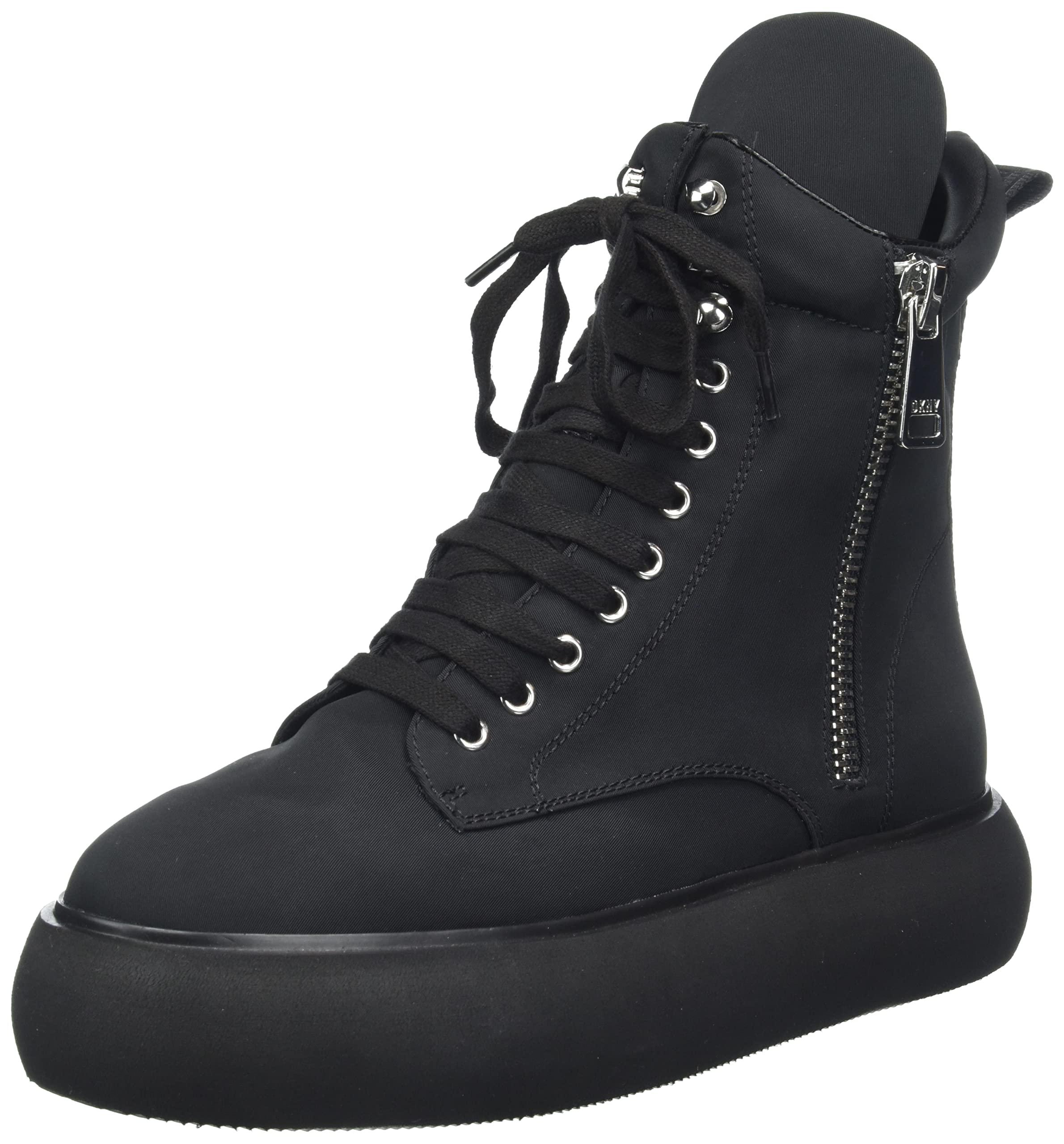 DKNY Essential High Top Slip On Wedge Sneaker in Black | Lyst