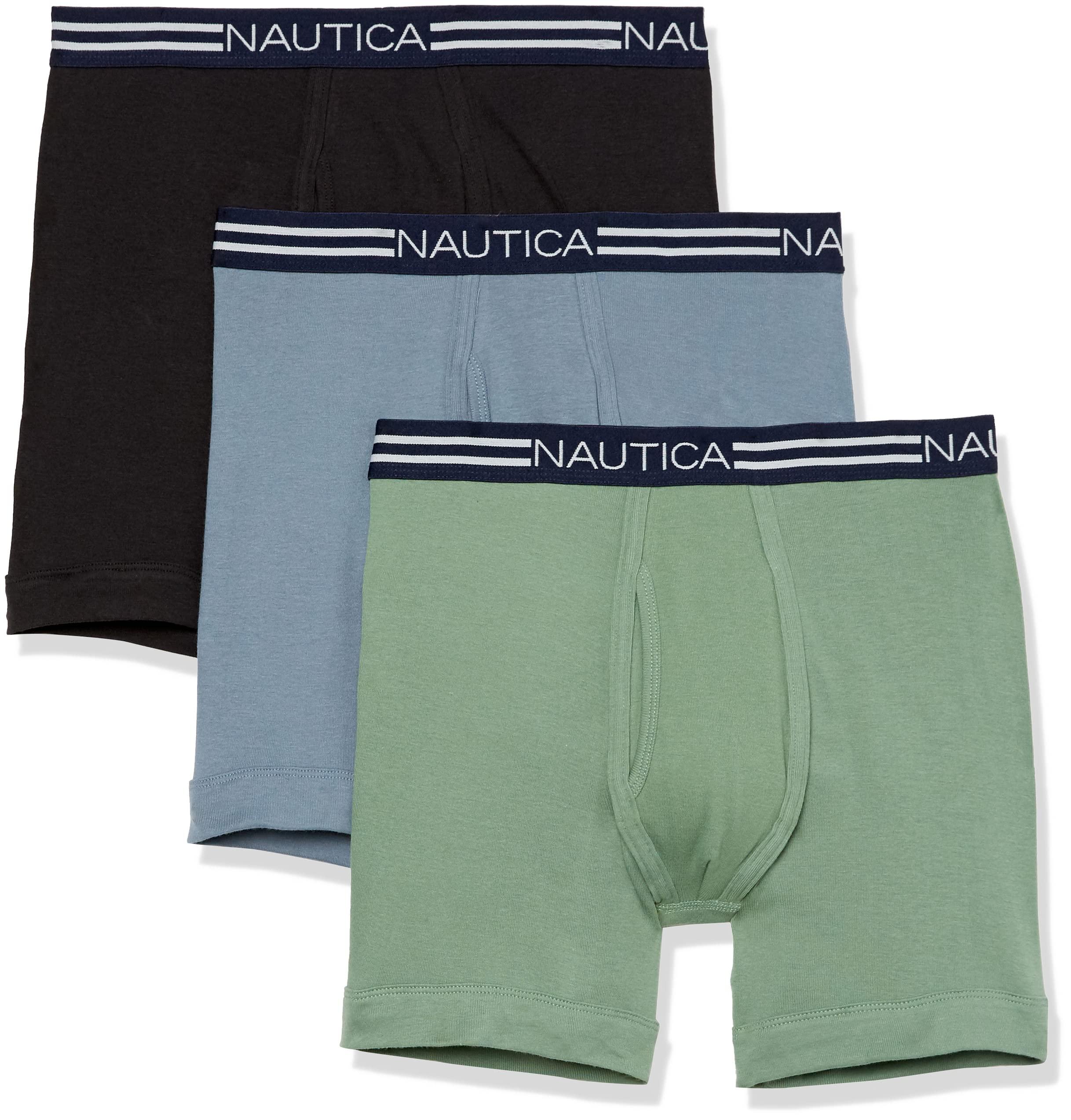 Nautica Classic Cotton Boxer Brief Multi Pack in Blue for Men | Lyst