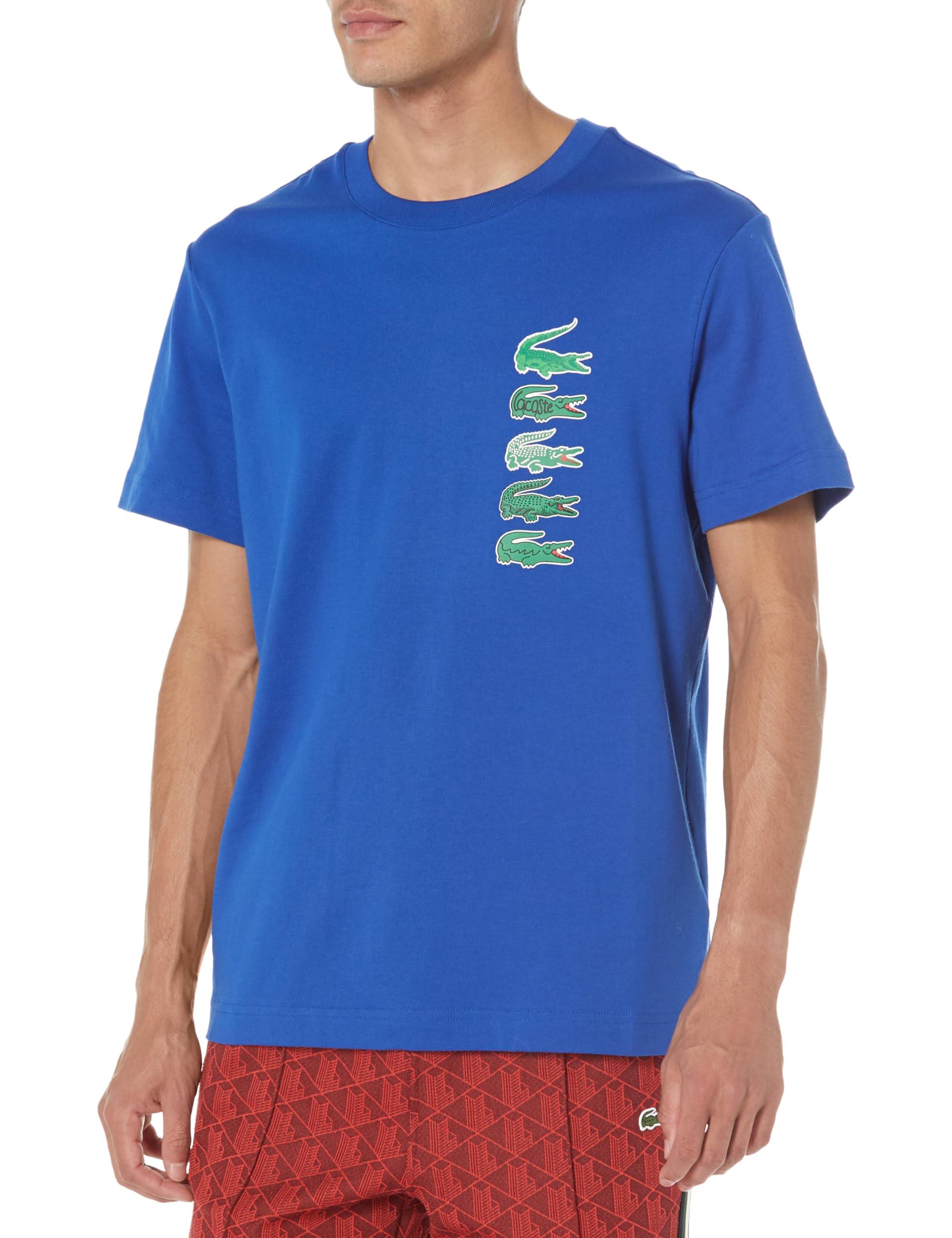 Lacoste Short Sleeve Stacked Timeline Croc T-shirt in Blue for Men | Lyst