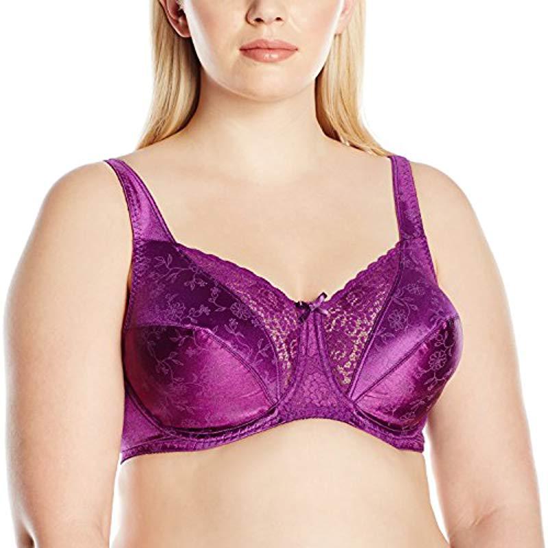 Lyst Playtex Plus Size Classic Support Signature Floral Underwire Bra In Purple