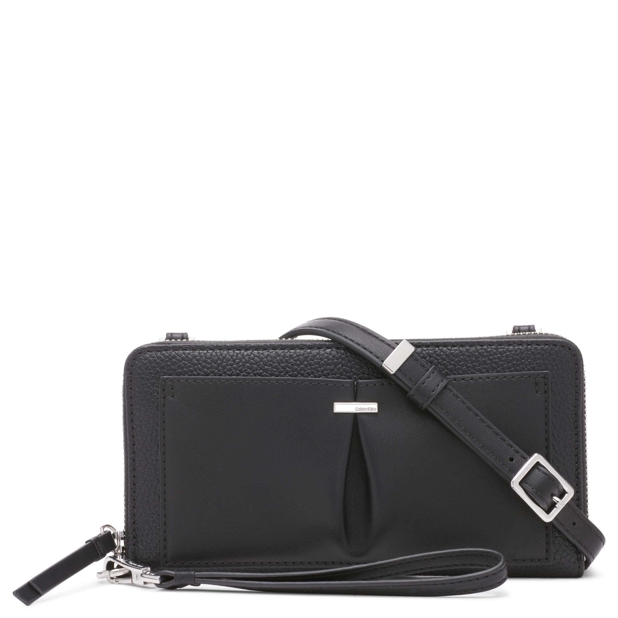 Calvin Klein Nickel Organizational Wallet On A String Crossbody in ...