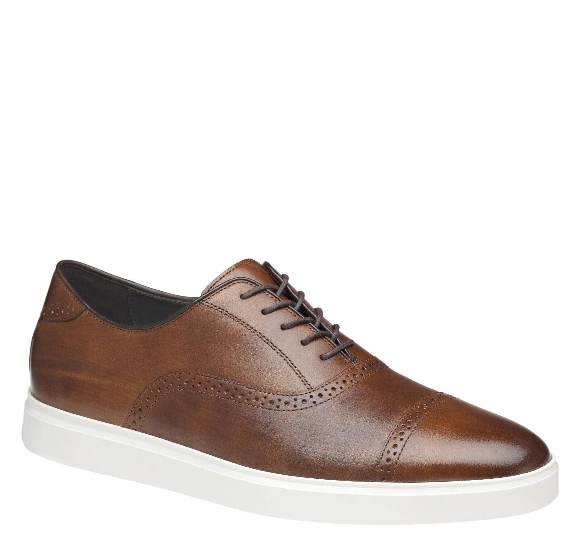 Johnston & Murphy Brody Cap Toe Brown Hand-stained Full Grain 11.5m Us ...