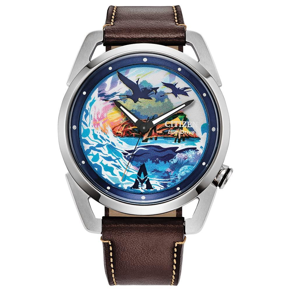 Citizen Eco-drive Disney Avatar Watch In Stainless Steel With Brown ...