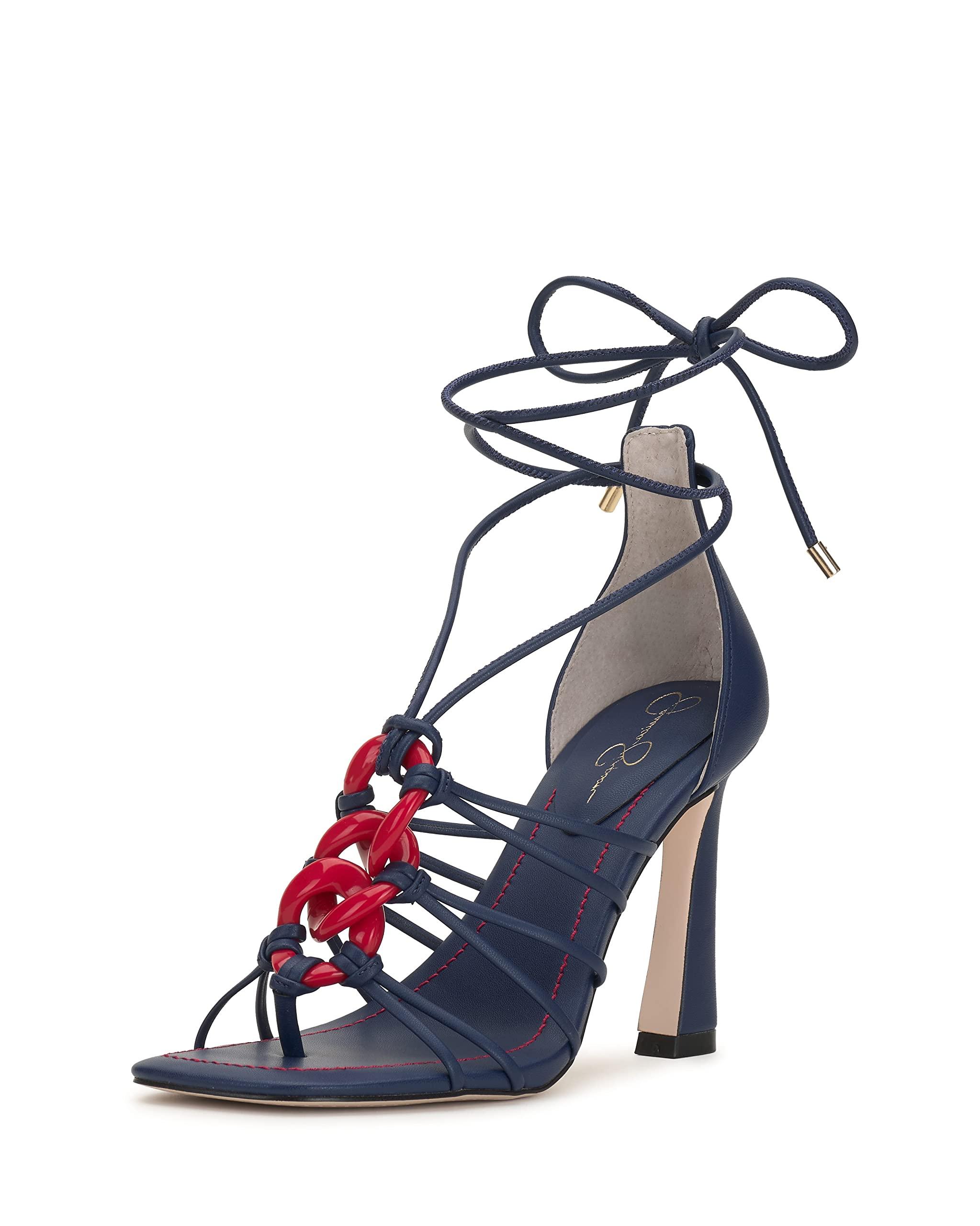 Jessica Simpson Achaia Caged High Heel Sandal Heeled In Blue Lyst