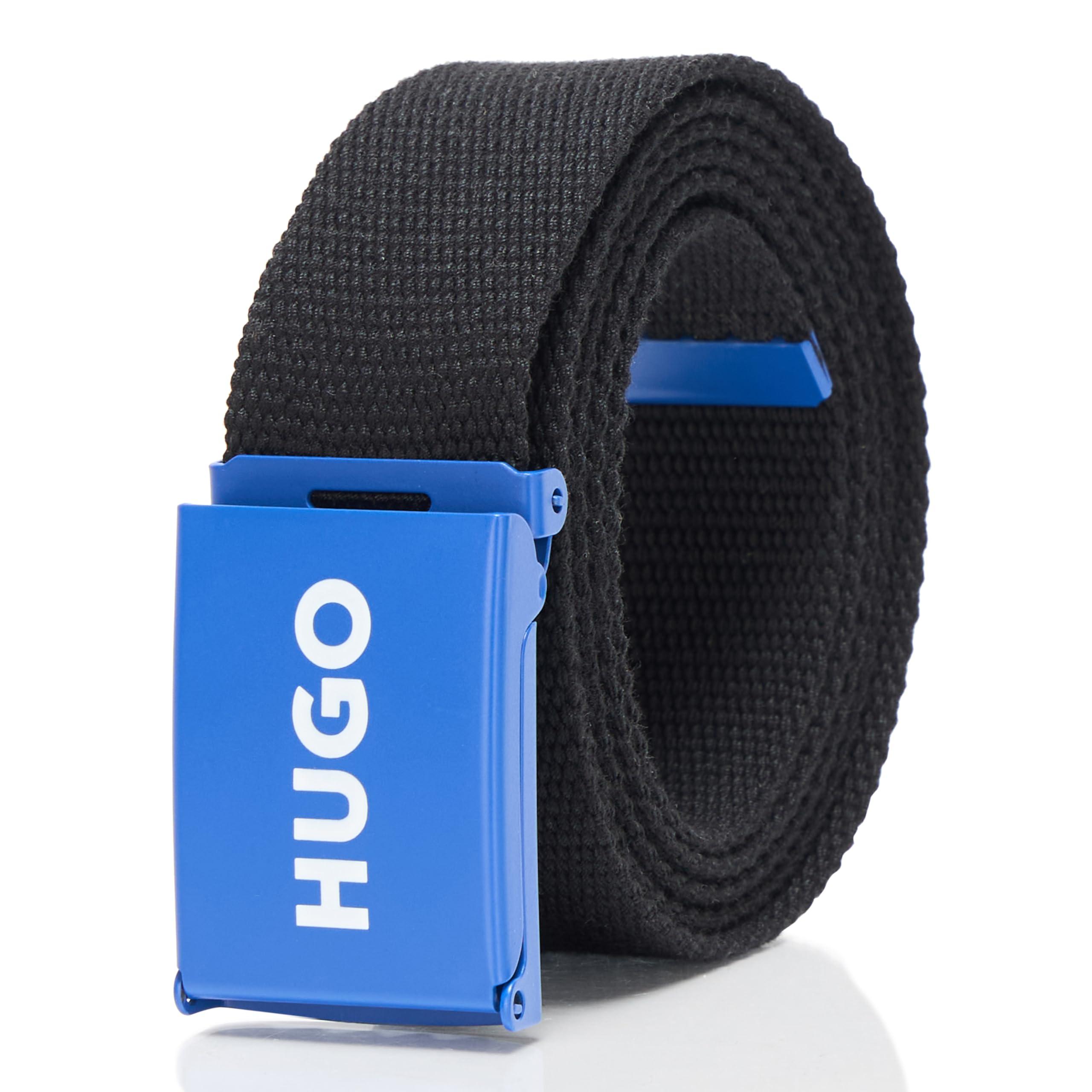 HUGO Logo Buckle Belt in Blue for Men | Lyst UK