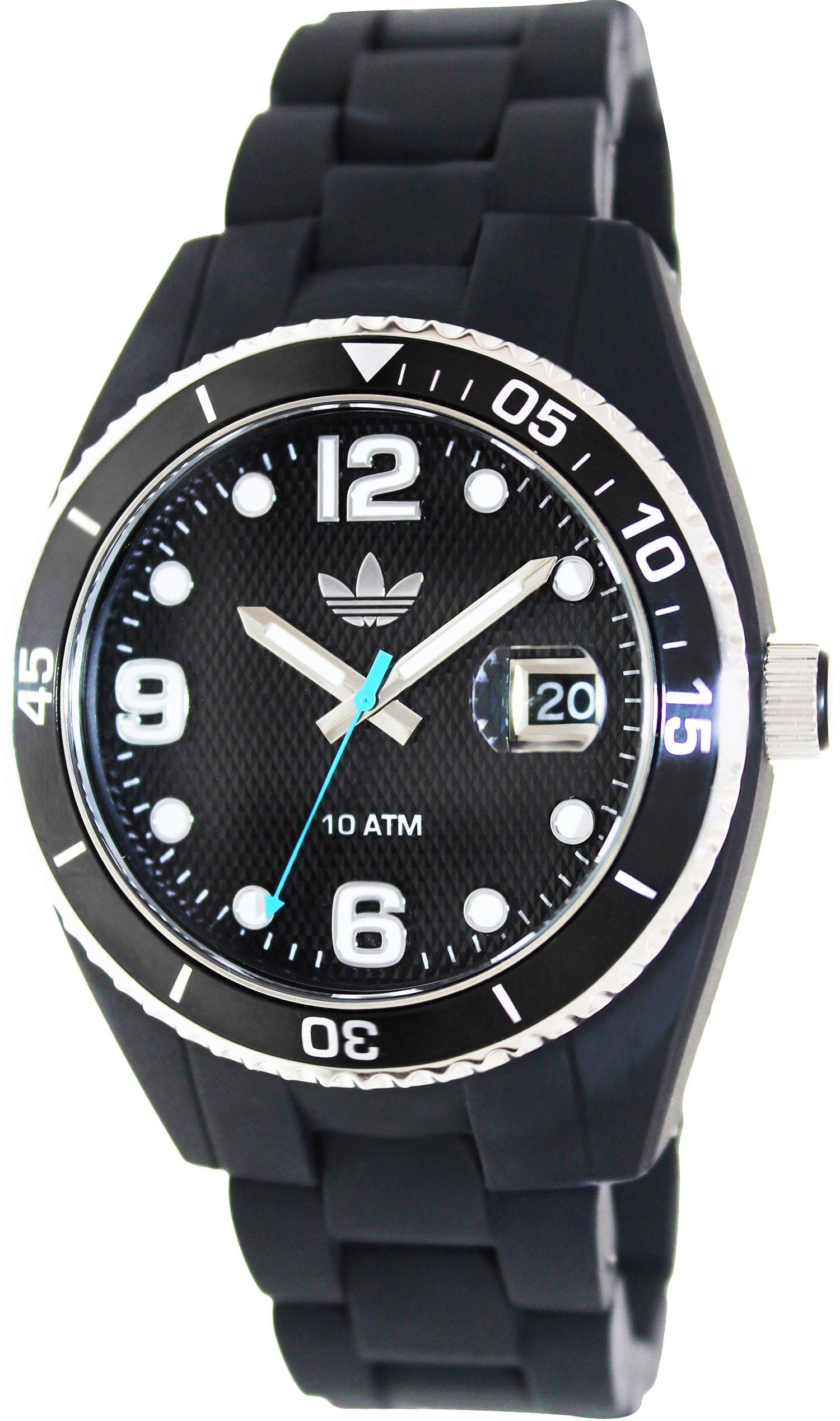 adidas Originals 'brisbane' Silicone Bracelet Watch in Black | Lyst UK