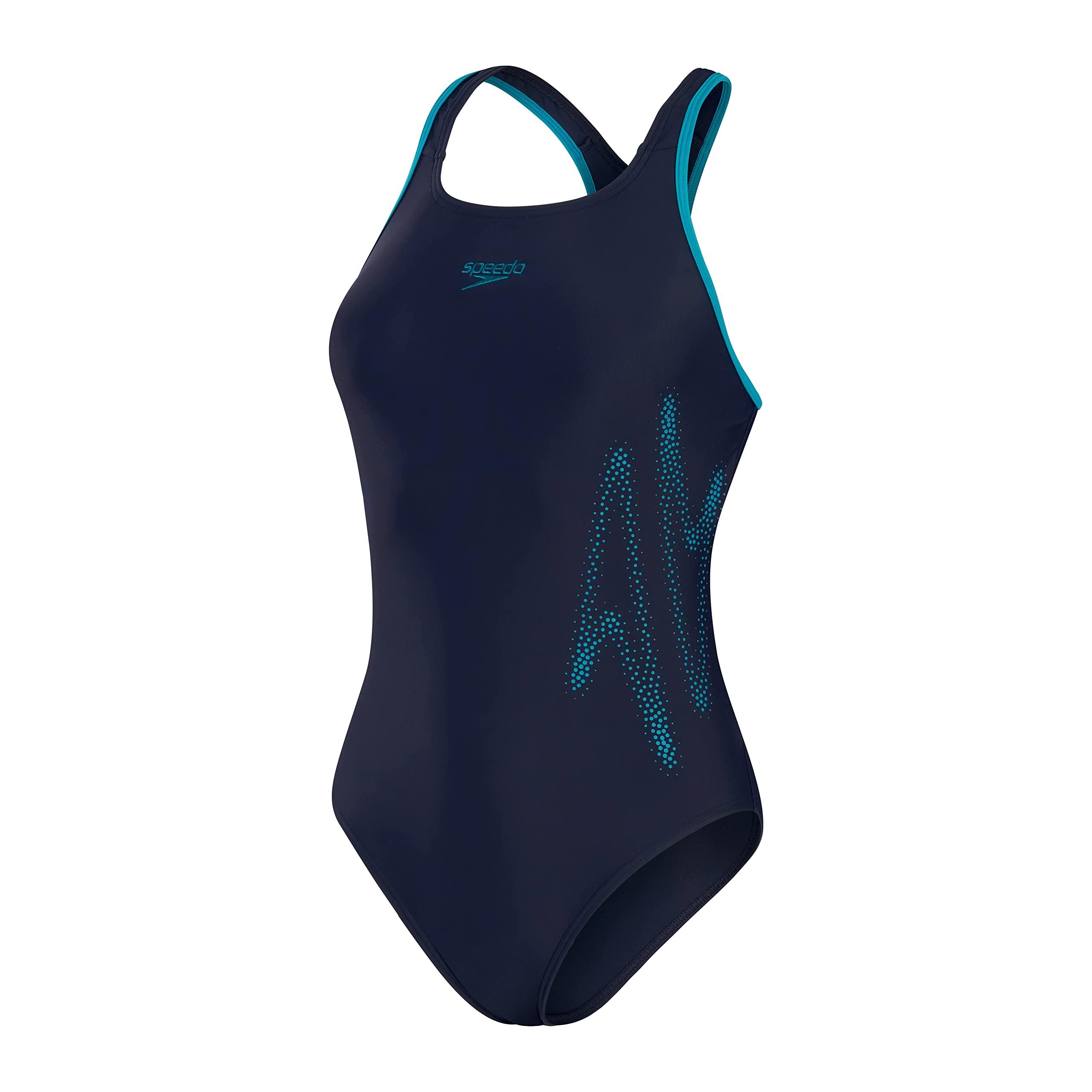 Speedo Hyperboom Racerback Navy Swimsuit Swimming Costume With Bust ...