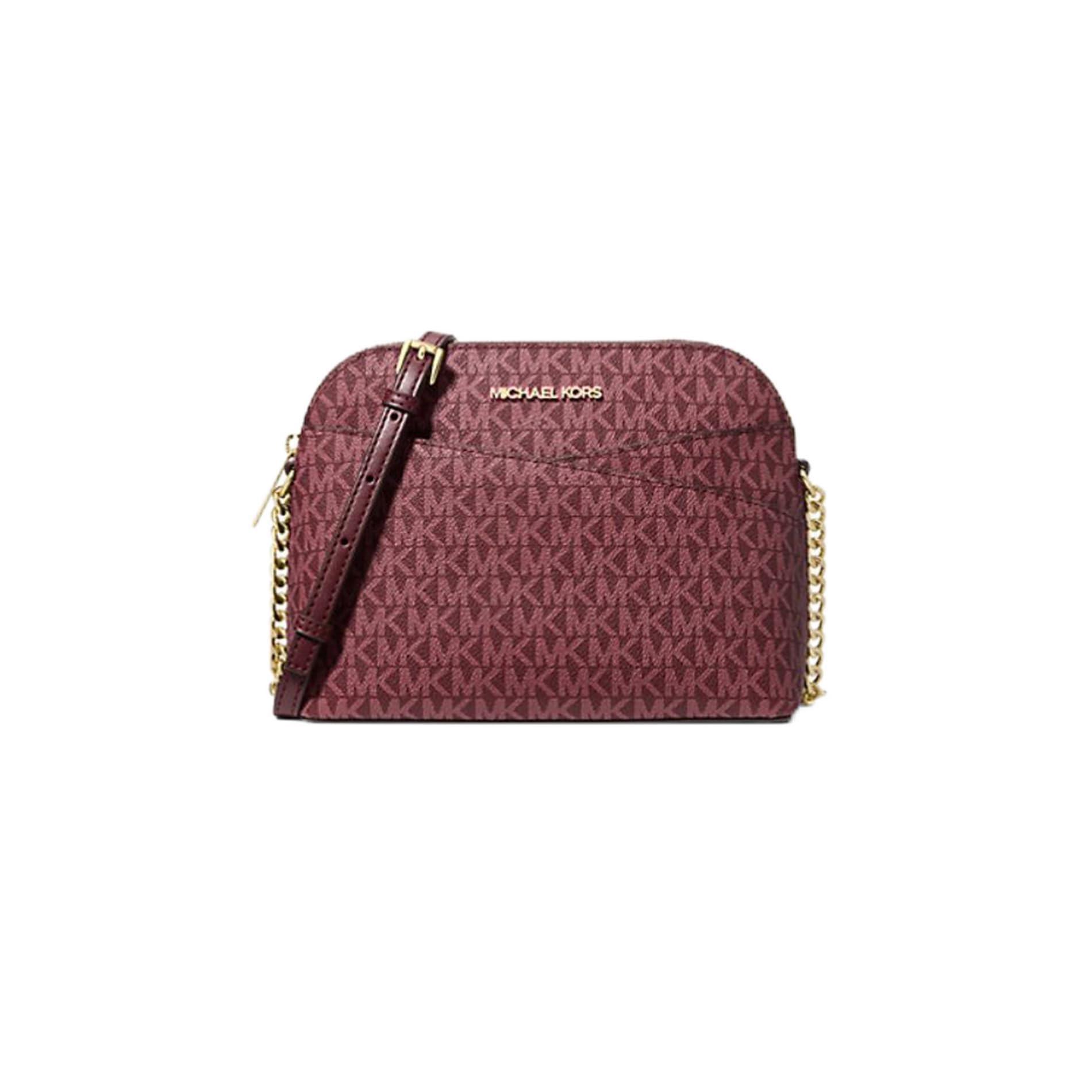 Michael Kors Jet Set Medium Crossbody Leather Handbag in Red | Lyst UK