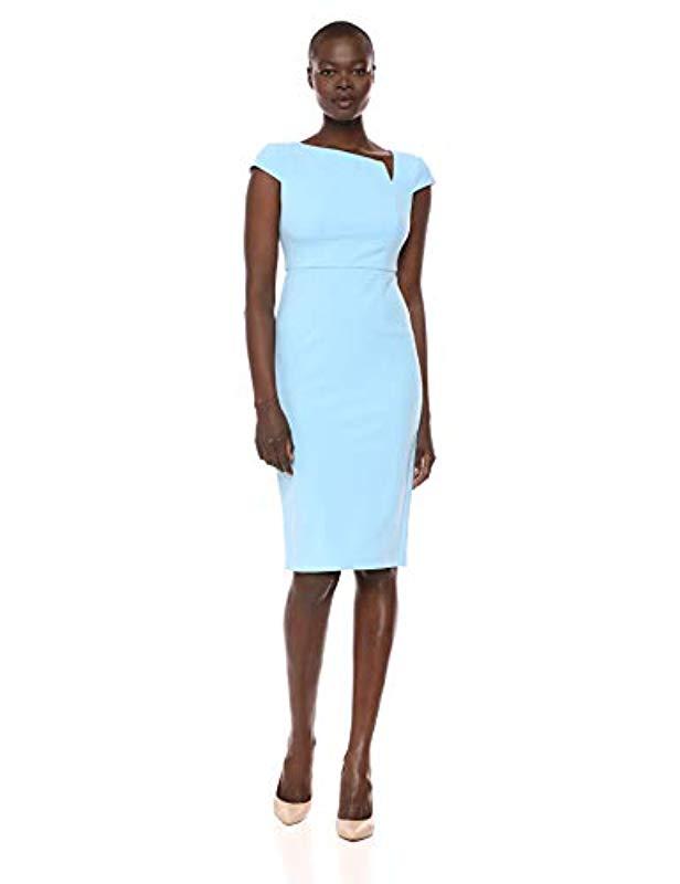 Donna Morgan Keyhole Crepe Sheath Dress Hotsell
