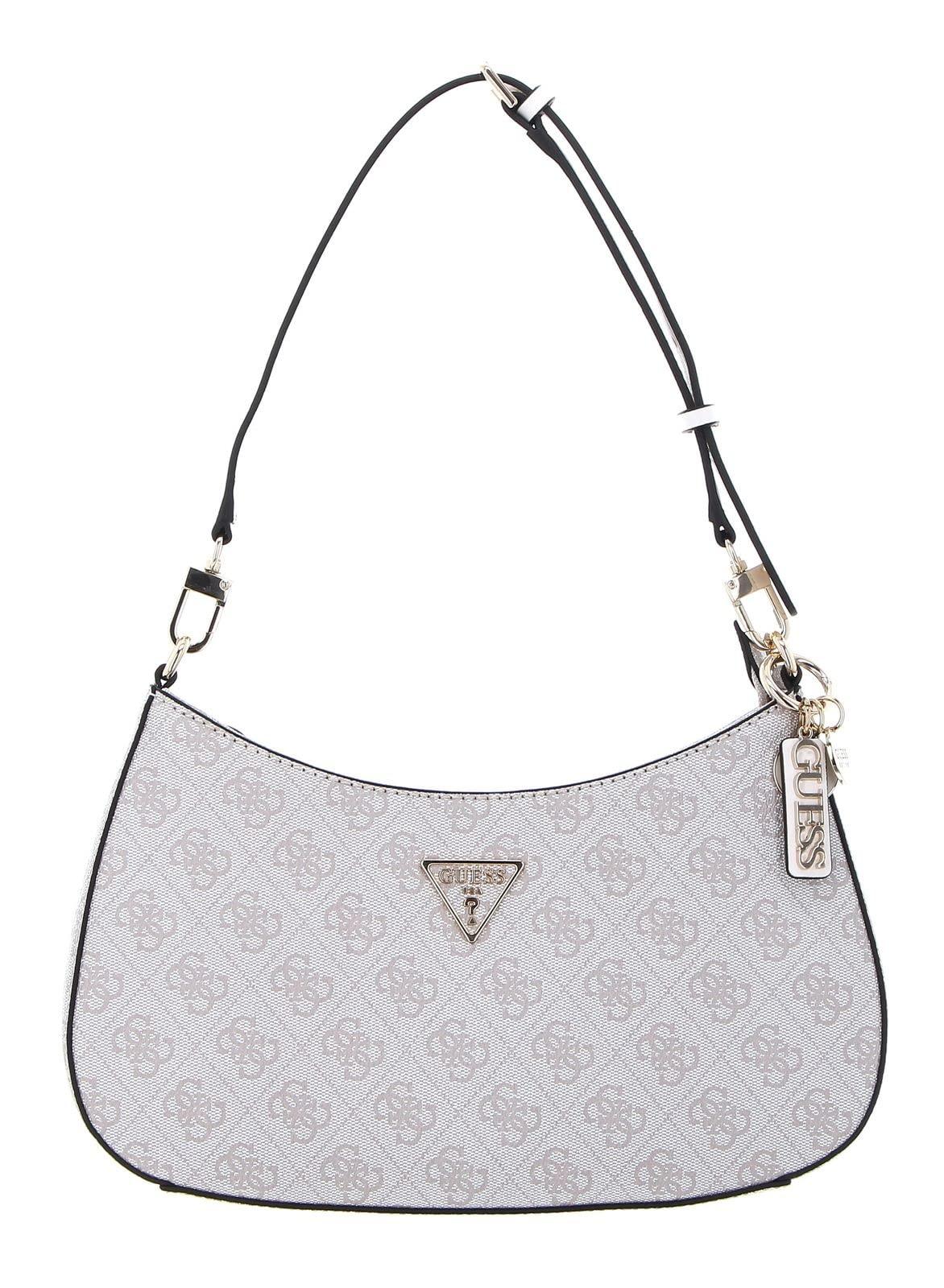 Noelle Top Zip Shoulder Bag Dove Logo Guess en coloris Gris | Lyst