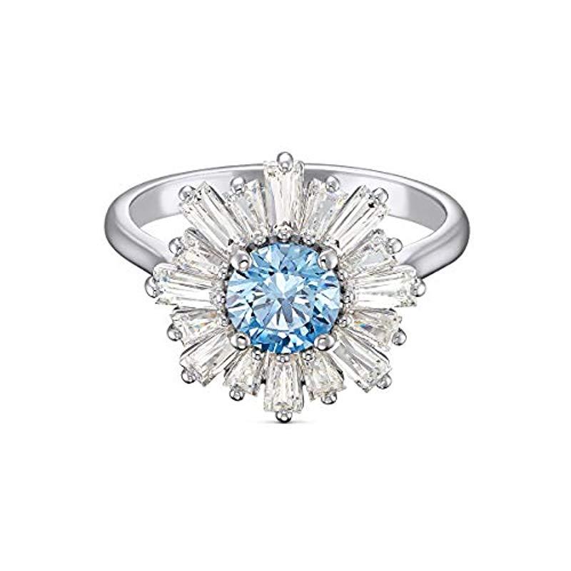 Swarovski Sunshine Ring blau in Mettallic Lyst DE