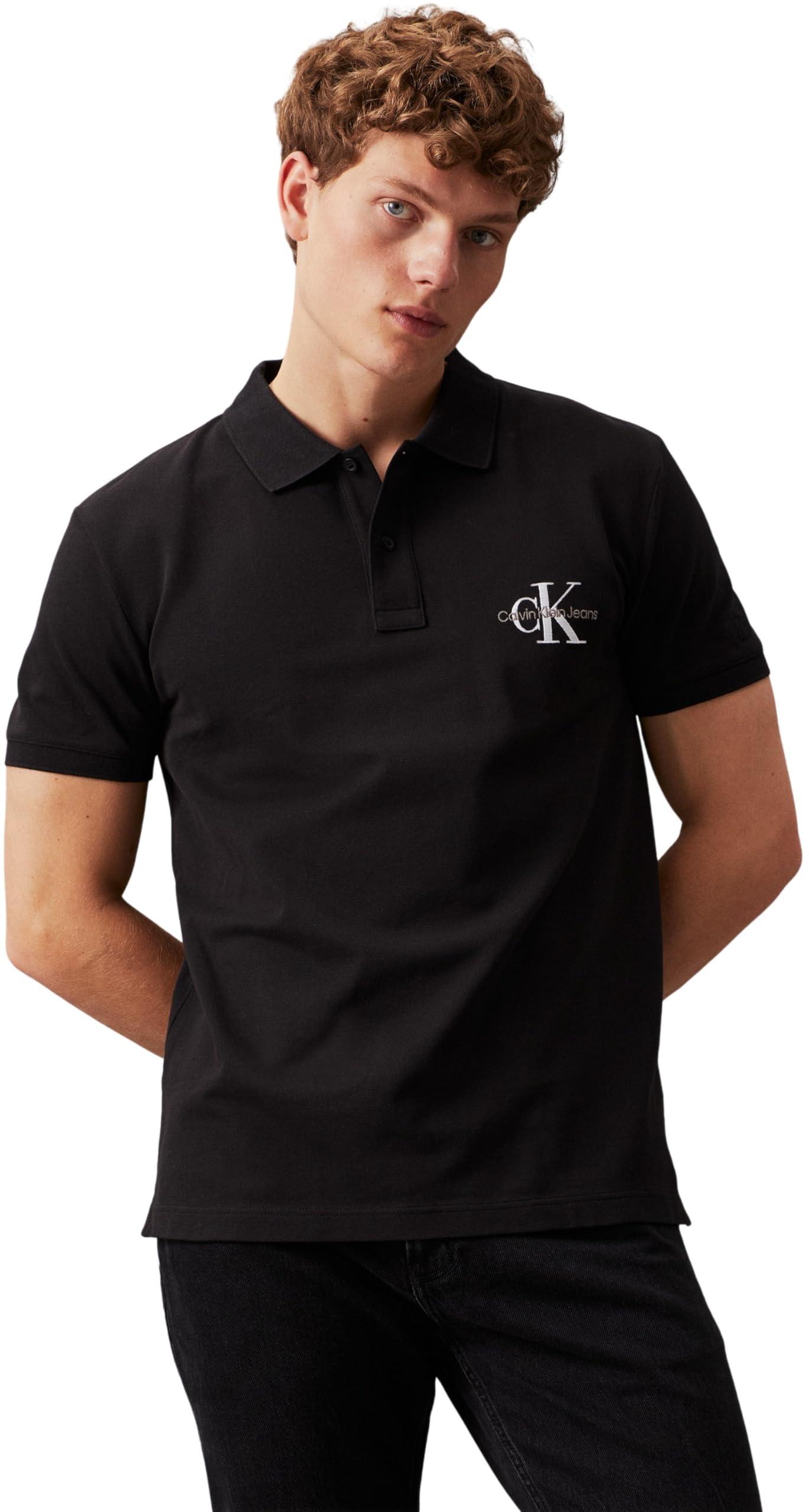Calvin Klein Monologo Polo S/s in Black for Men | Lyst UK