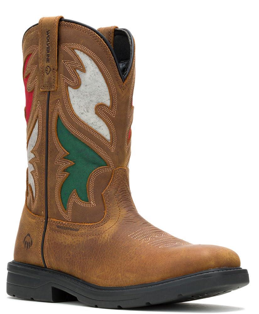 Wolverine Rancher Flag Steel Toe Wellington Construction Boot in Brown ...