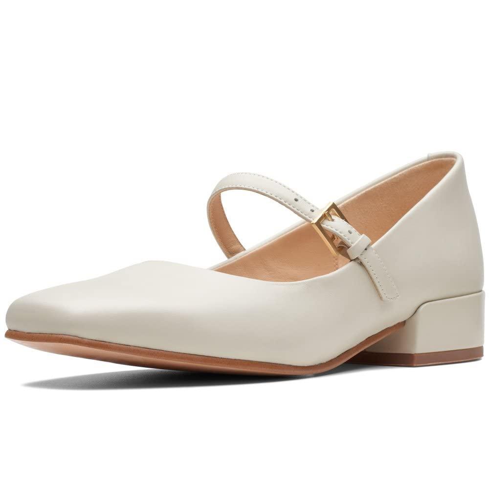 Clarks Seren 30 Buckle Mary Janes in White | Lyst UK