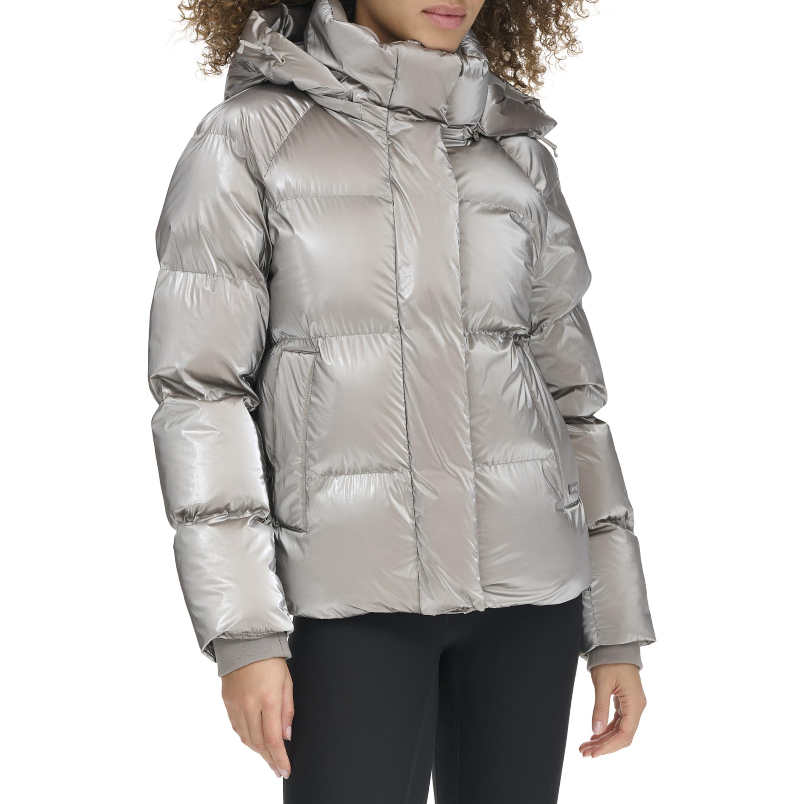 Levi s Cloud Puff Hooded Puffer Jacket in Grey Lyst UK