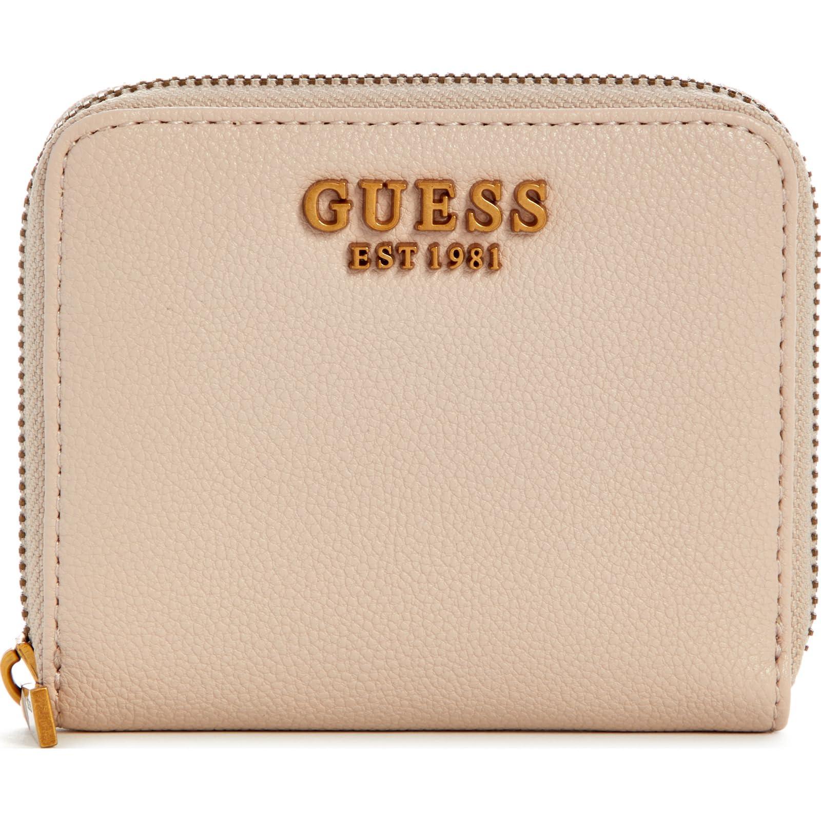 Guess Malva Slg Small Zip Around Wallet Almond in Natural | Lyst UK