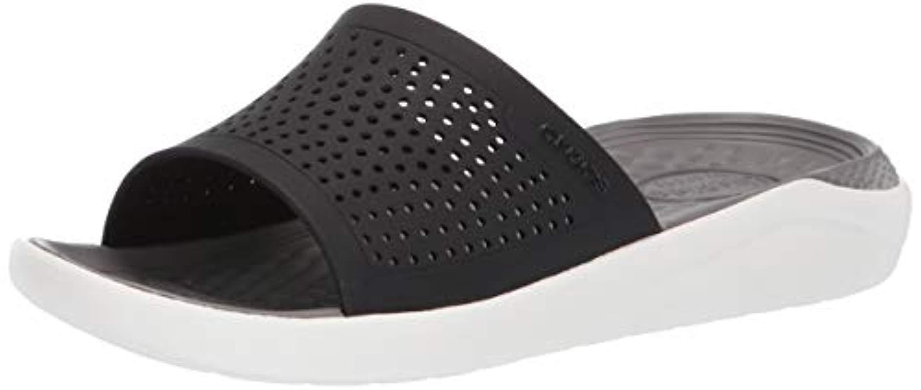 Crocs™ Literide Slide, Unisex Adult's Open Toe Sandals in Black | Lyst UK