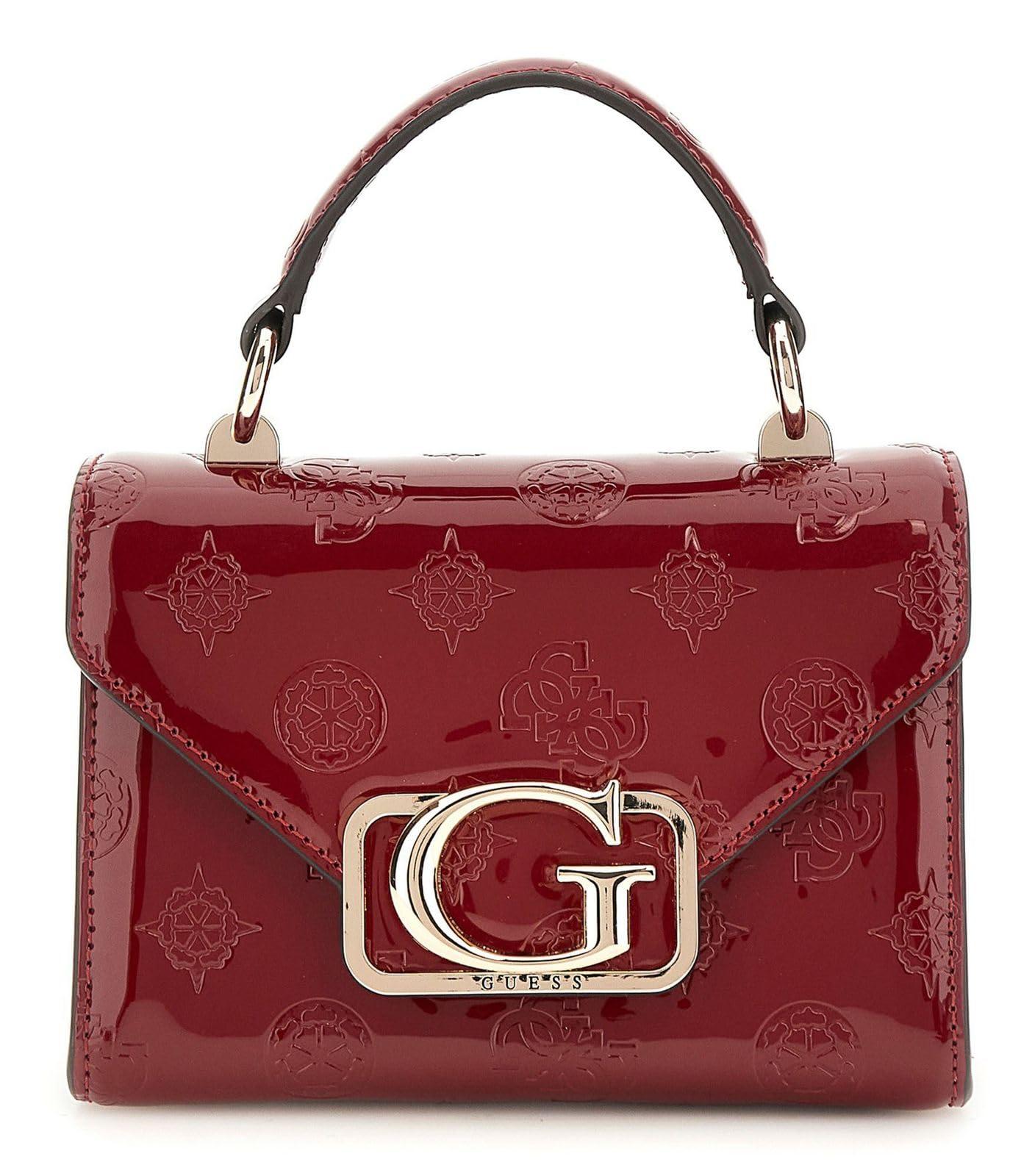 Guess Zalina Mini Top Handle Flap Red Logo | Lyst UK