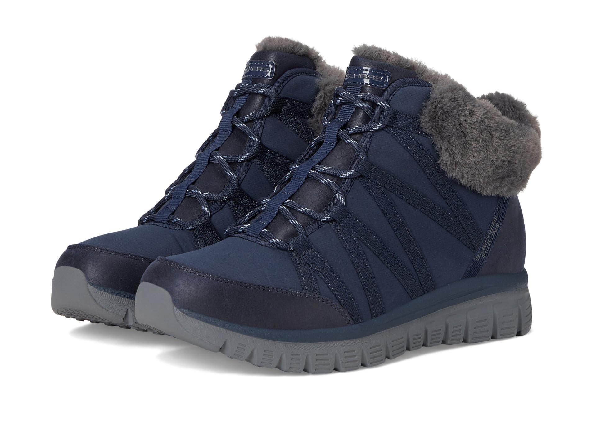 Skechers Graceful-hands Free Slip-ins Ankle Boot in Blue | Lyst